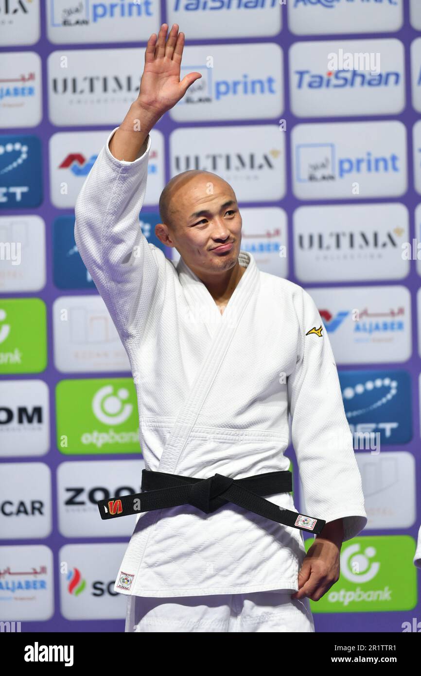 Doha, Qatar, 8 May 2023. Bashuu Yondonperenlei of Mongolia posing on ...