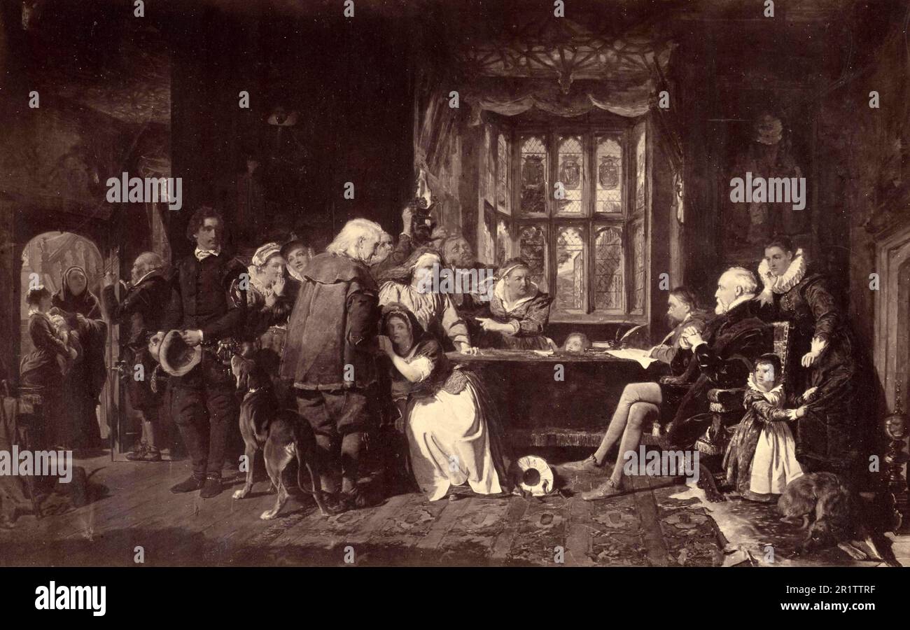 Witches, Trial of a Witch, Photograph from the Gems of the Art ...