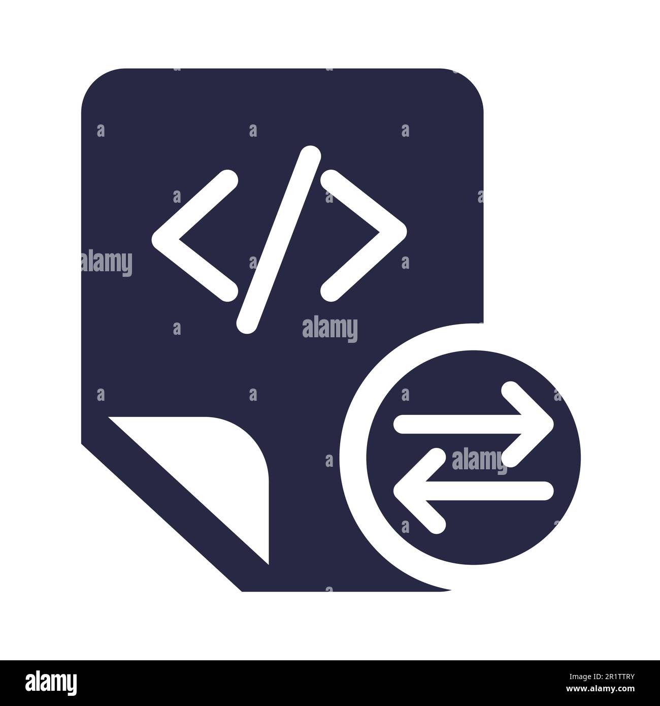 Coding script files exchanging symbol glyph vector icon. HTML tag, system document sharing sign ...