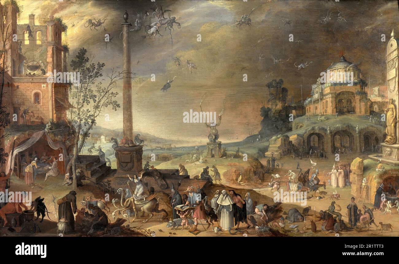 Witches, witches' sabbath or devil's dance, secret, nocturnal, festival ...