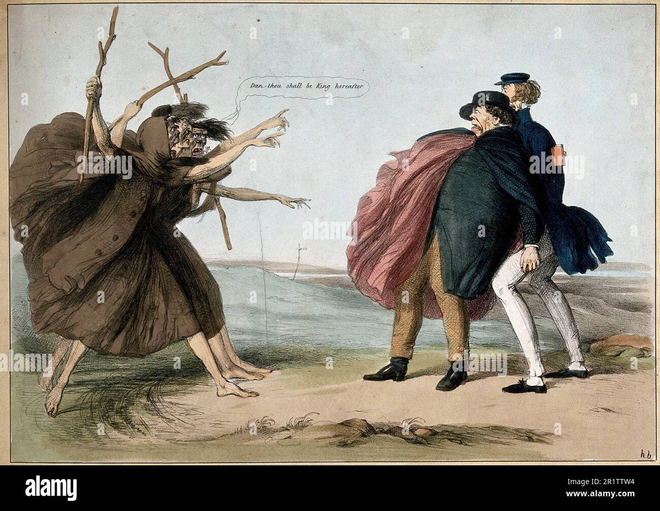 On a windswept heath, three witches prophesy to a stunned Daniel O ...