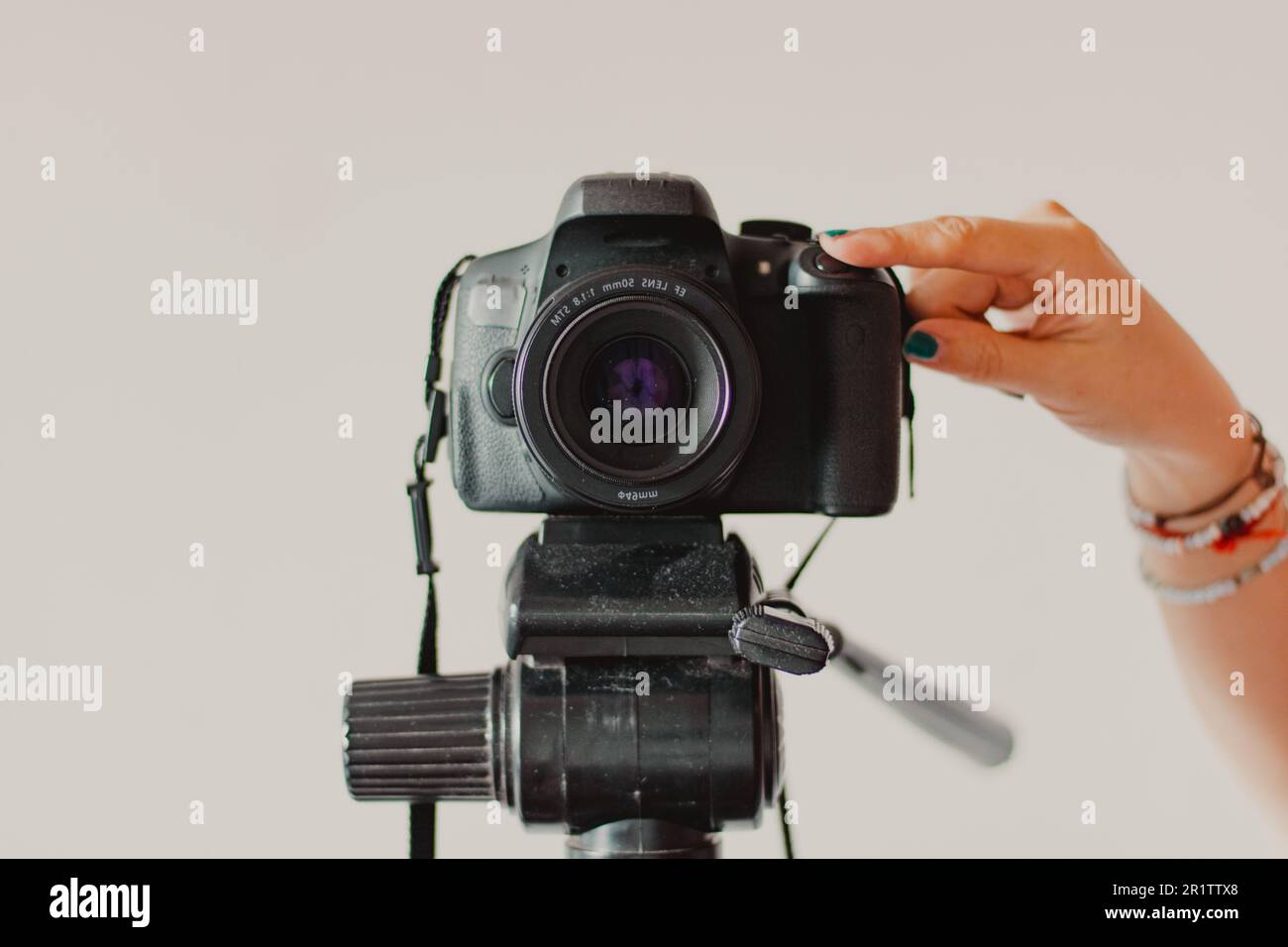 pressing record from the camera Stock Photo - Alamy