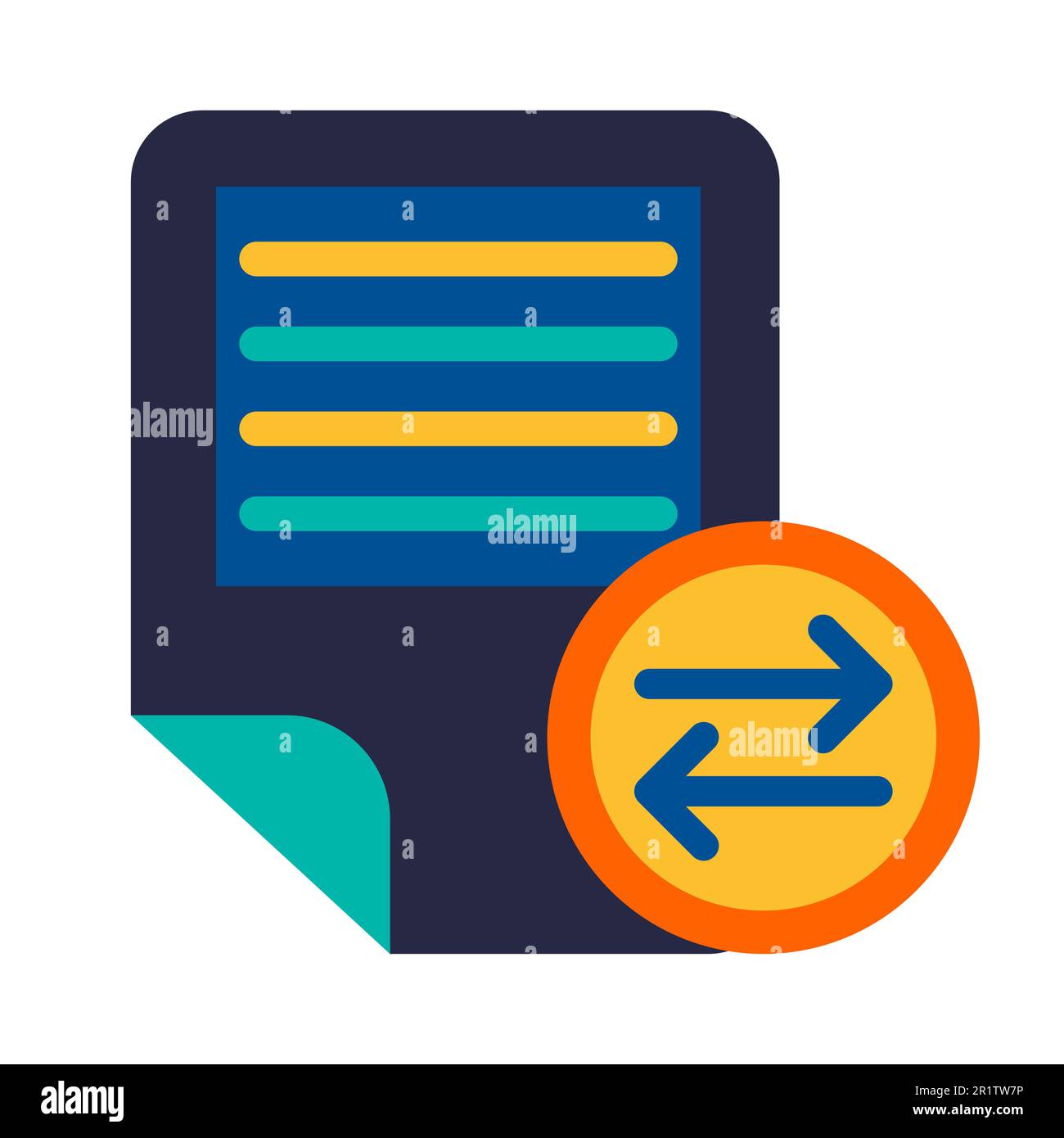 Text documents exchanging symbol glyph vector illustration. Doc sharing ...