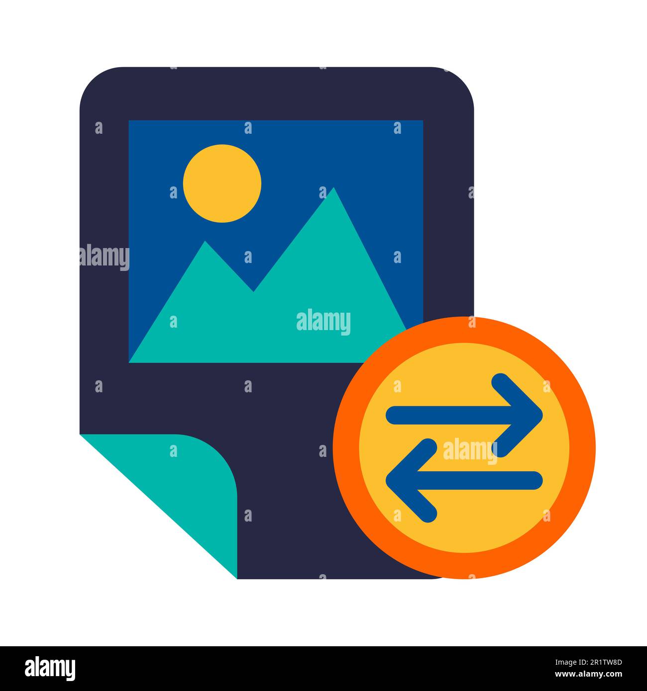 Image file exchange symbol glyph vector illustration. Digital gallery ...