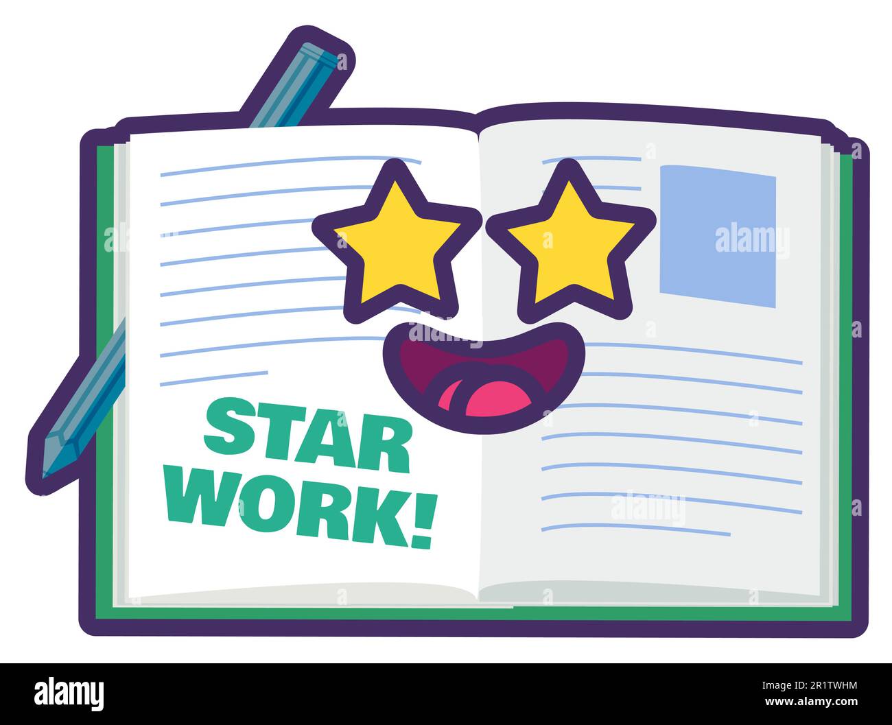 Teacher school reward, star work sticker for award. Cute good job ...