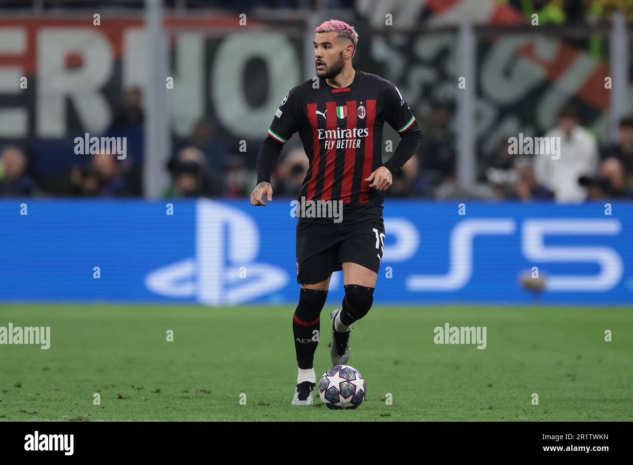 Milan, Italy, 10th May 2023. Theo Hernandez of AC Milan during the UEFA ...
