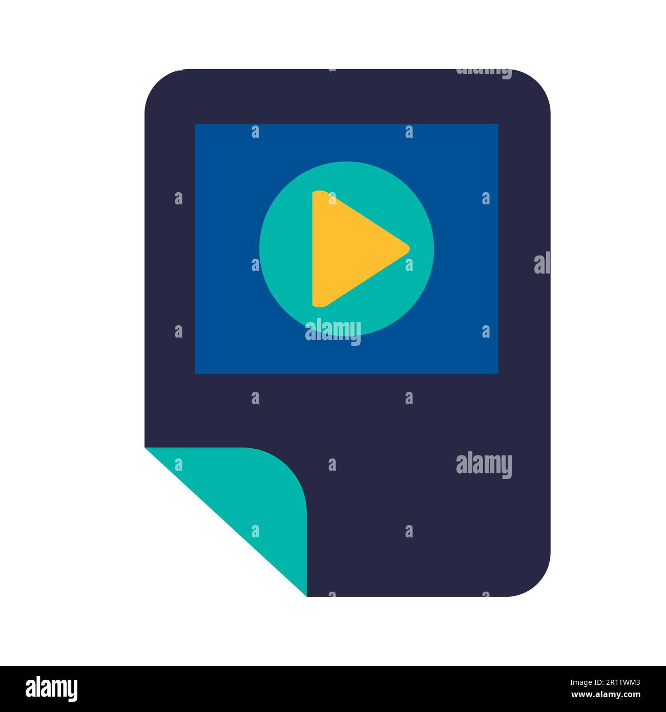 Multimedia electronic file symbol glyph vector illustration. Video ...