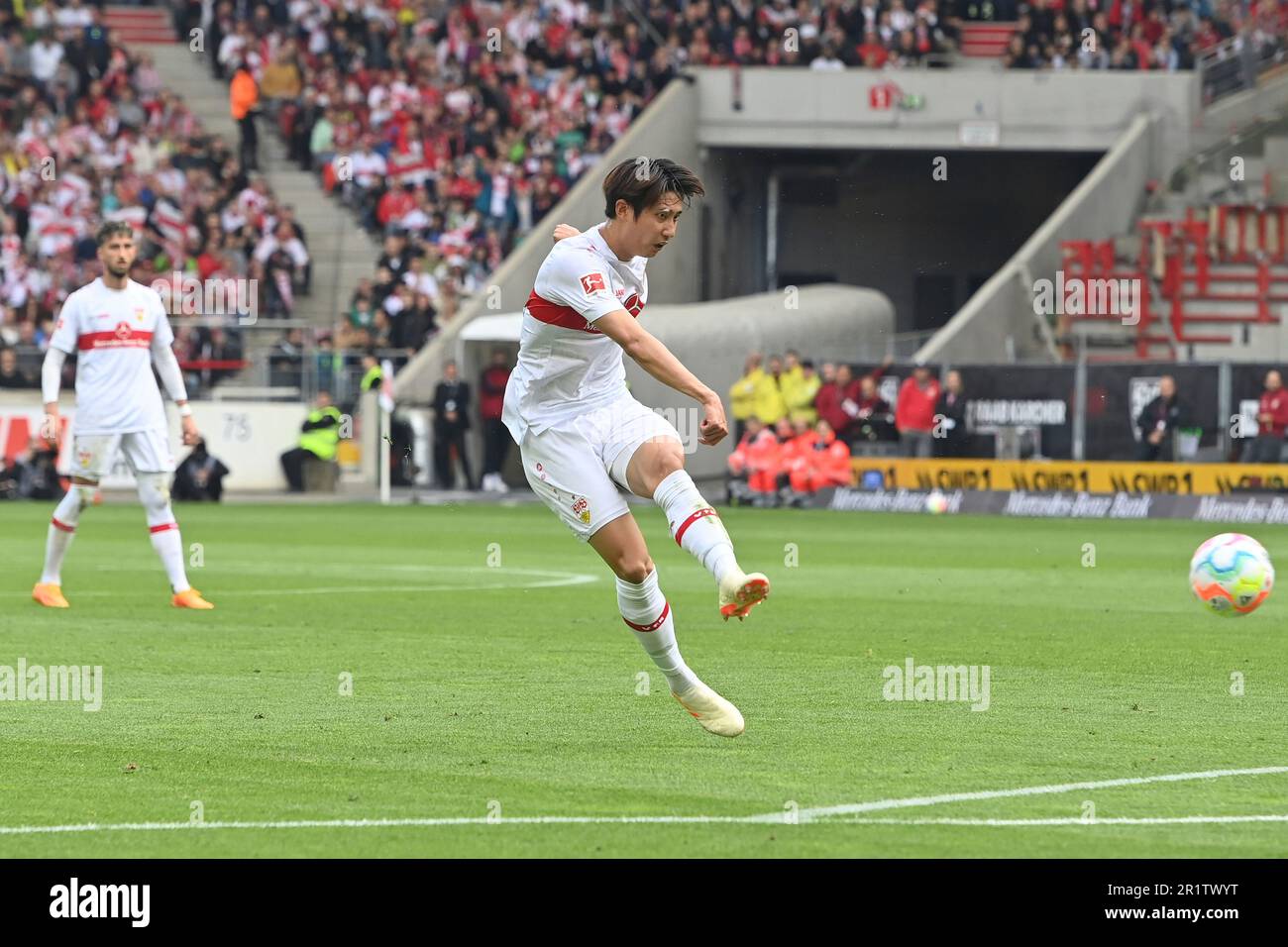 Stuttgart, Deutschland. 14th May, 2023. Hiroki ITO (VFB Stuttgart), action, single action ...