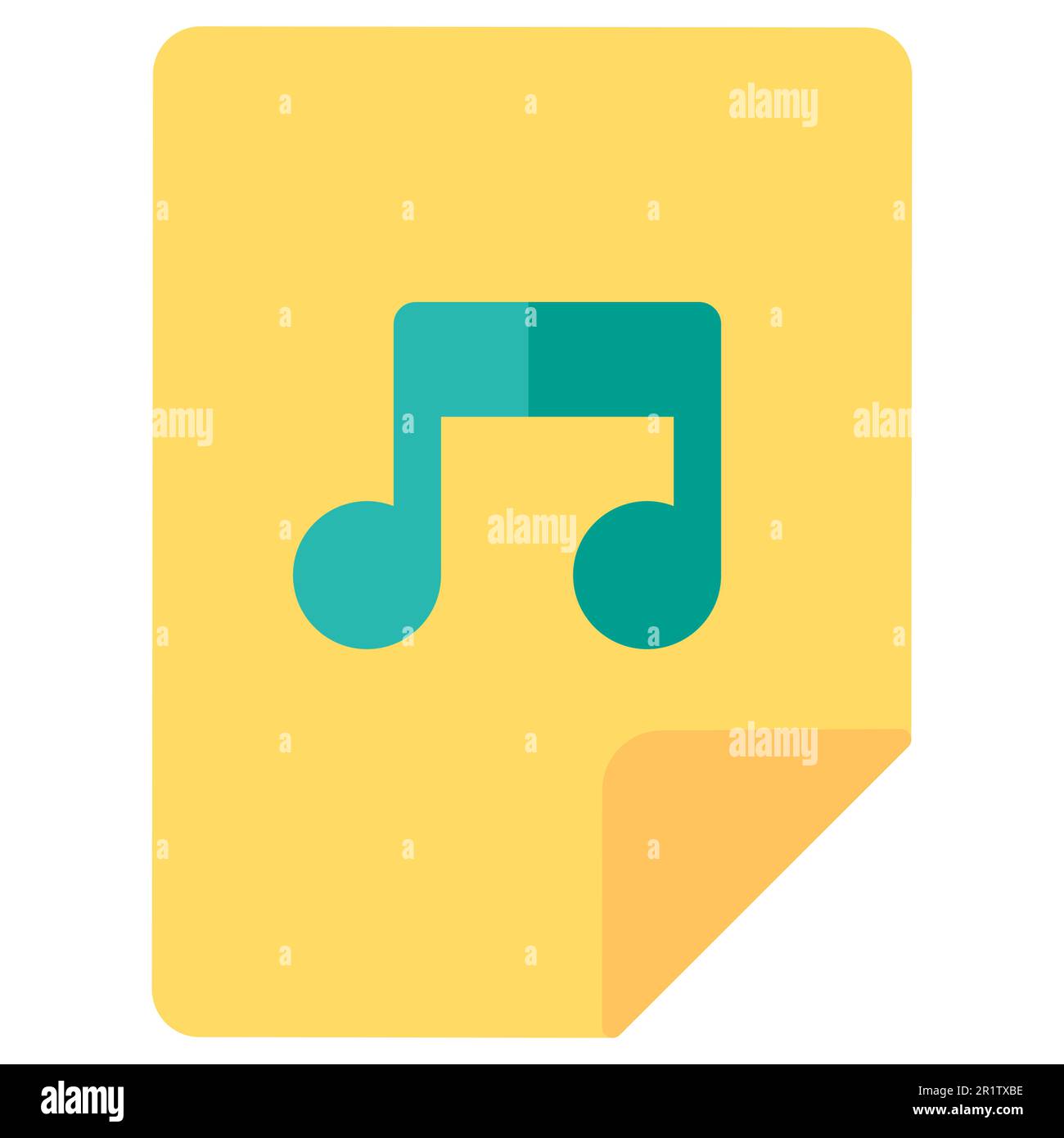 Musical notation flat vector icon. Pitch and sound duration. Music and ...