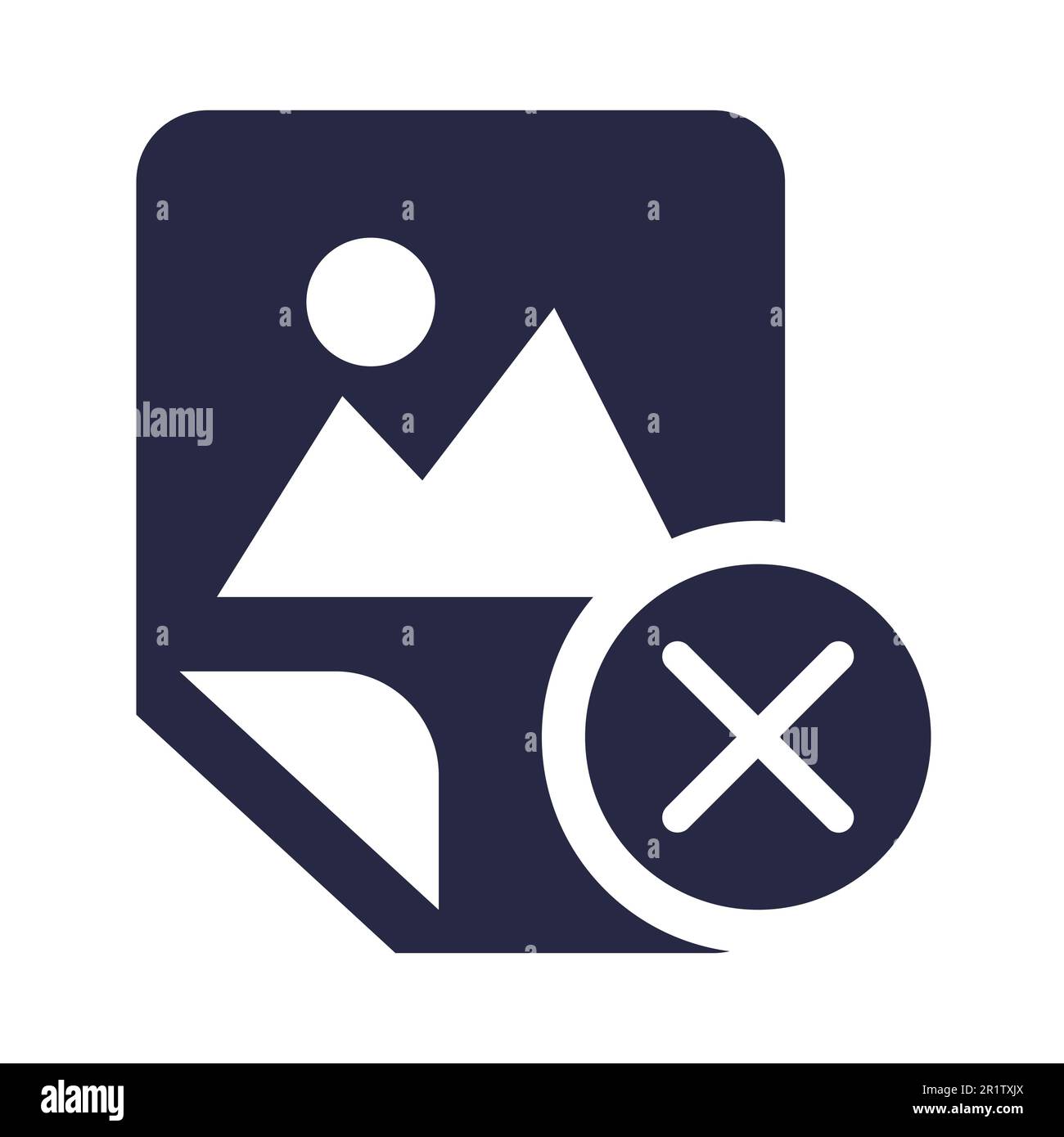 Image file delete symbol glyph vector illustration. Digital gallery ...