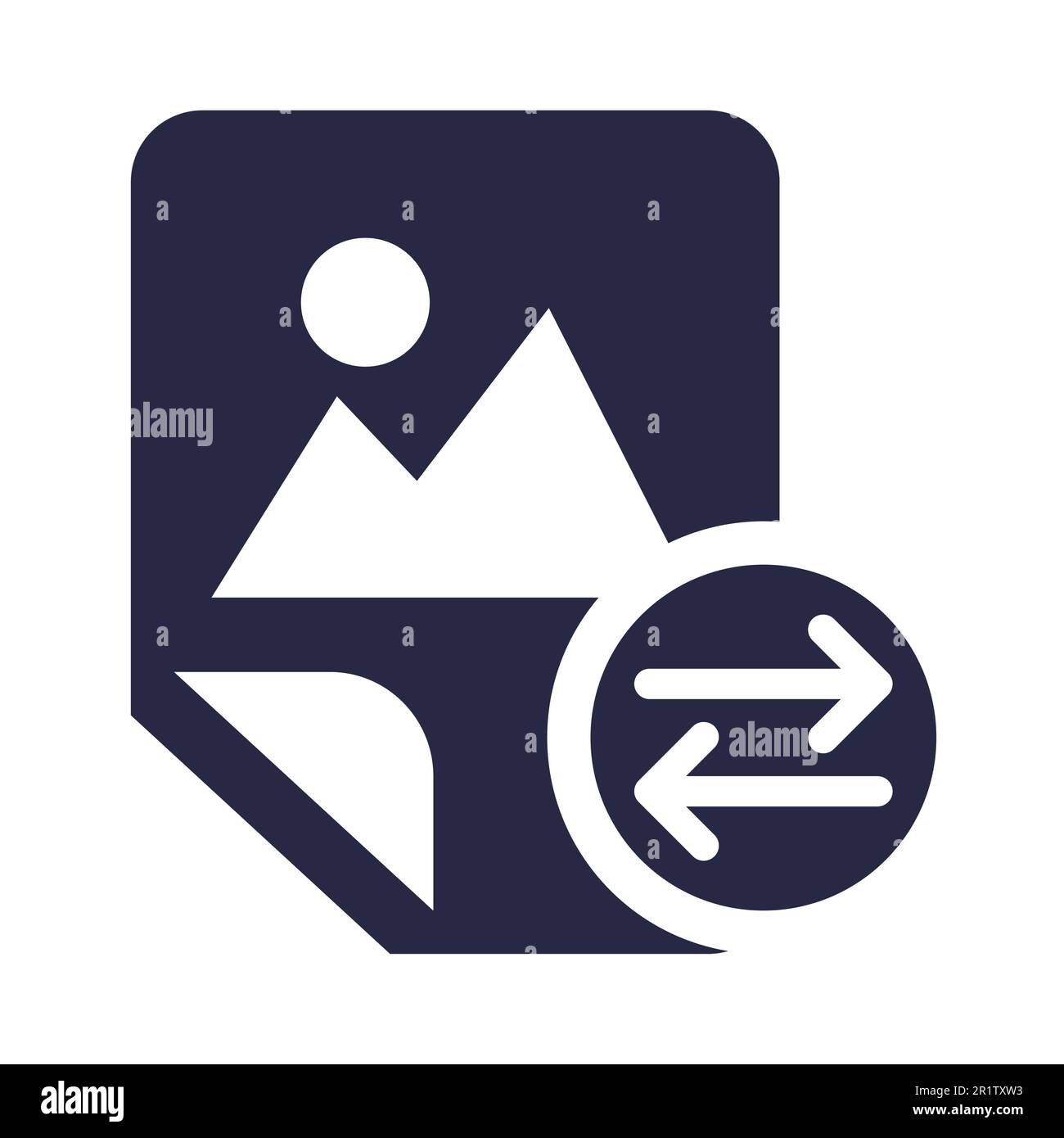 Image file exchange symbol glyph vector illustration. Digital gallery ...