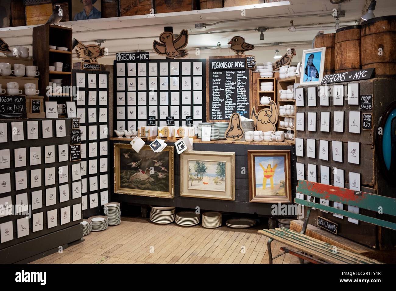 A quirky section at Fish's Eddy displaying a variety of gifts for ...