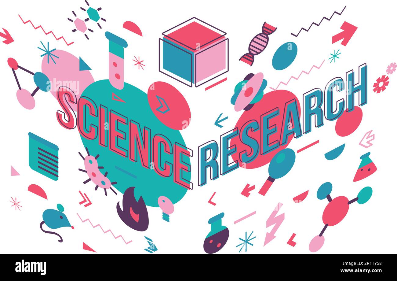 Medical research vector illustration. Chemistry study word concept ...