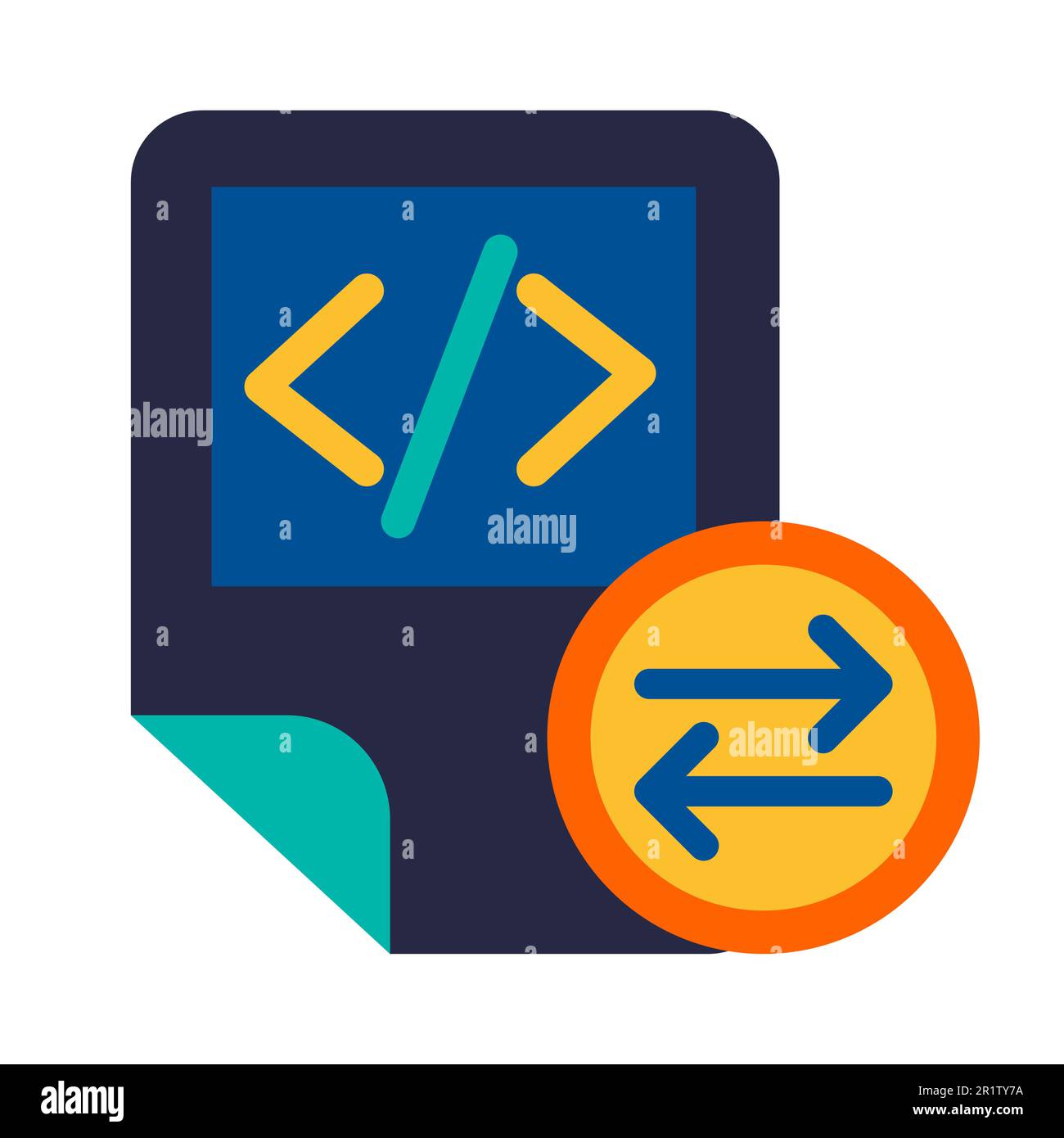Coding script files exchanging symbol glyph vector icon. HTML tag, system document sharing sign ...