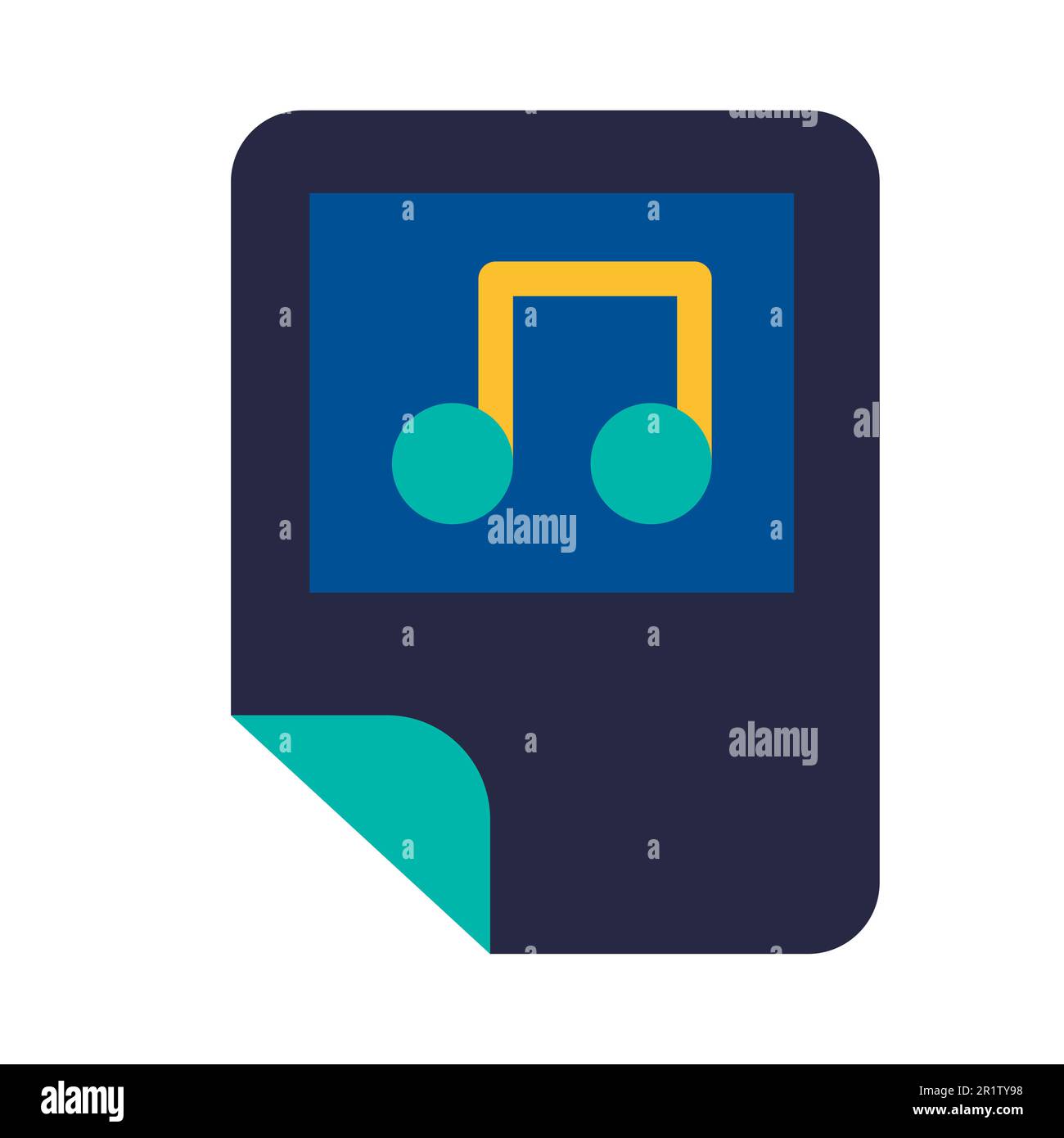 Audio electronic file symbol glyph vector illustration. Music playlist ...