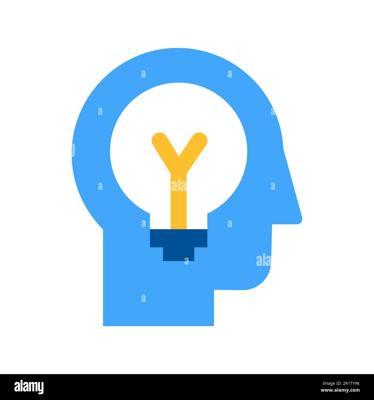 Idea generation and brainstorming flat vector icon. Ideation, solution ...
