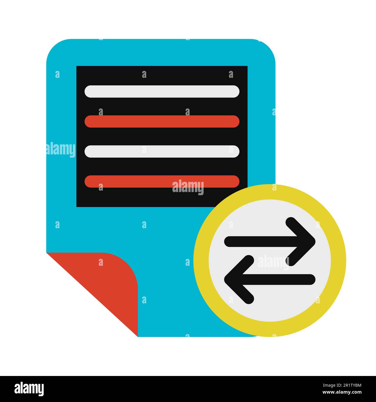Text documents exchanging symbol glyph vector illustration. Doc sharing, files organization icon ...