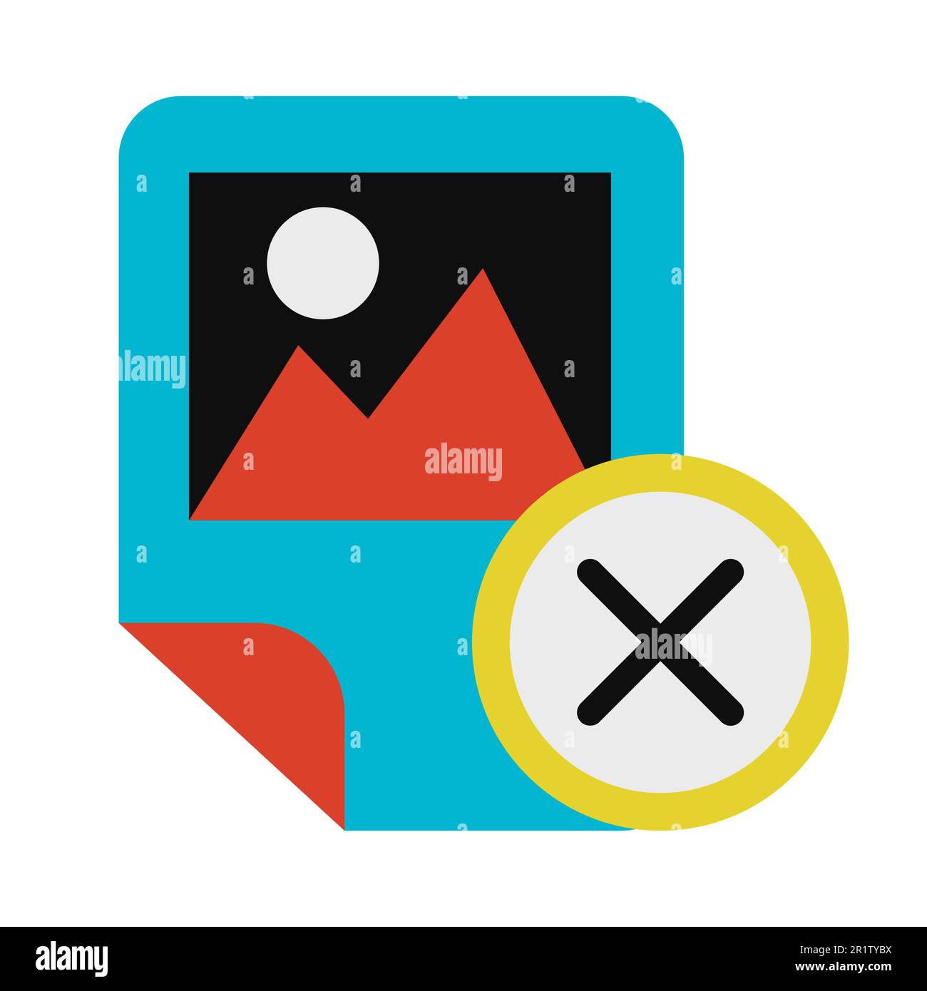 Image file delete symbol glyph vector illustration. Digital gallery ...
