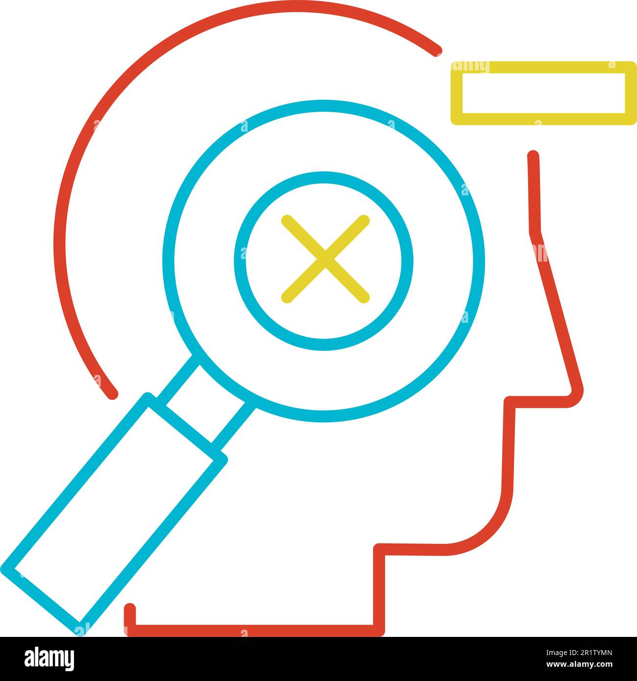 Mistakes correction, error management linear vector pictogram. Failure ...