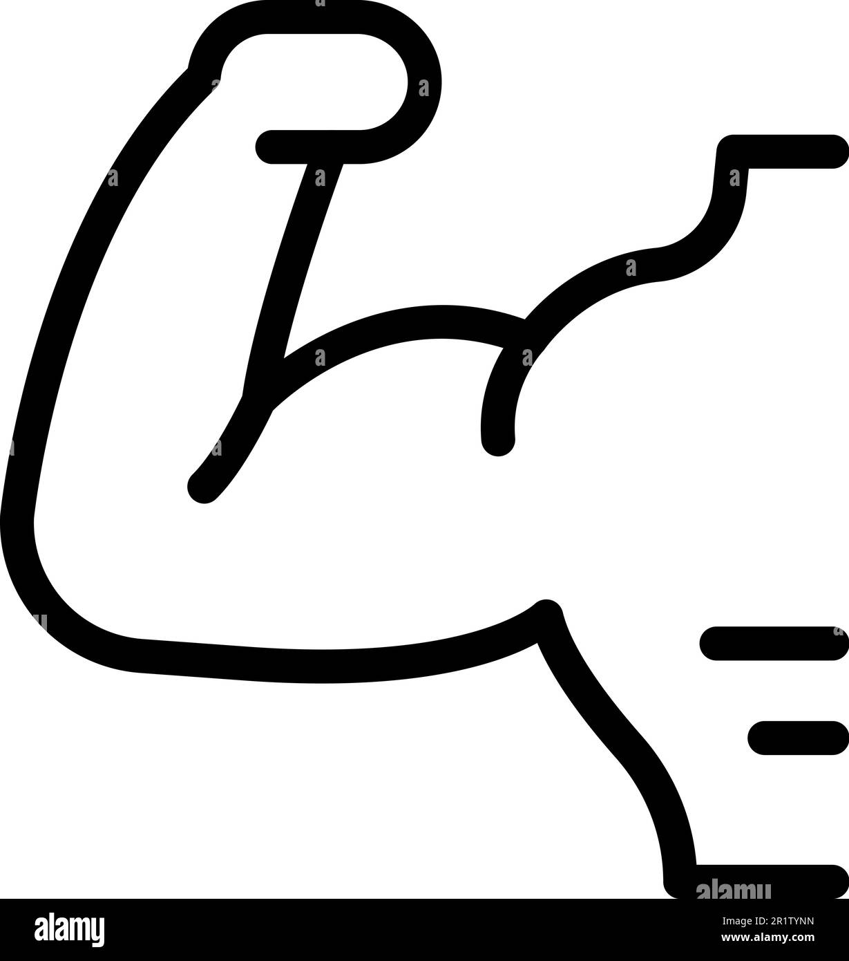 Strong biceps icon outline vector. Arm muscle. Bicep power Stock Vector ...