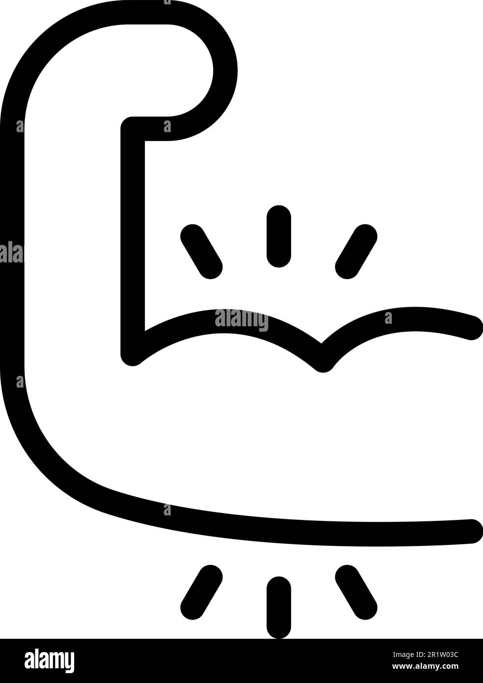 Small bicep icon outline vector. Muscle arm. Strong power Stock Vector ...