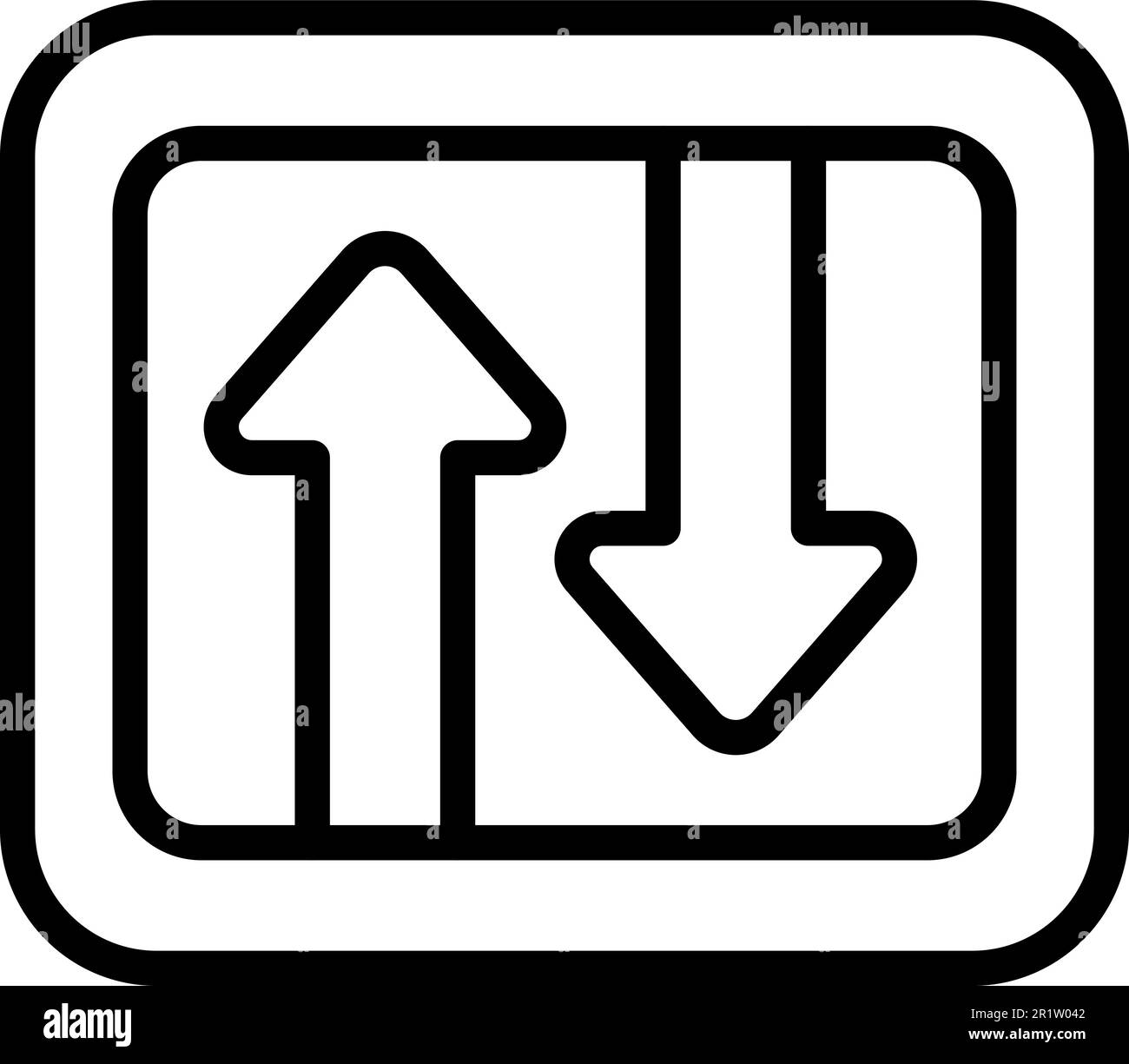 Tablet barter icon outline vector. Money evolution. Cash system Stock ...