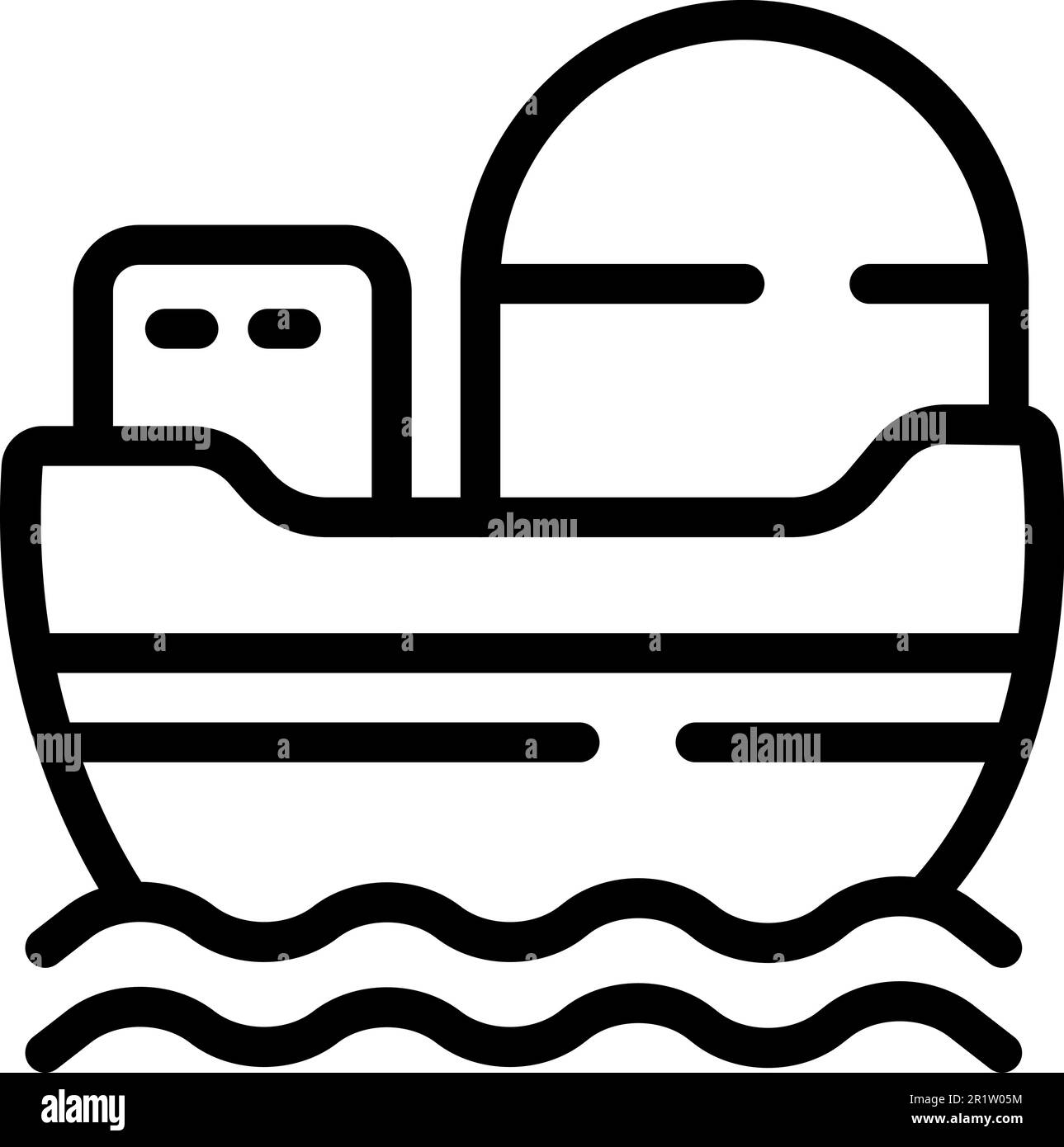 Ship gas cargo icon outline vector. Oil tank. Chemical sea Stock Vector ...