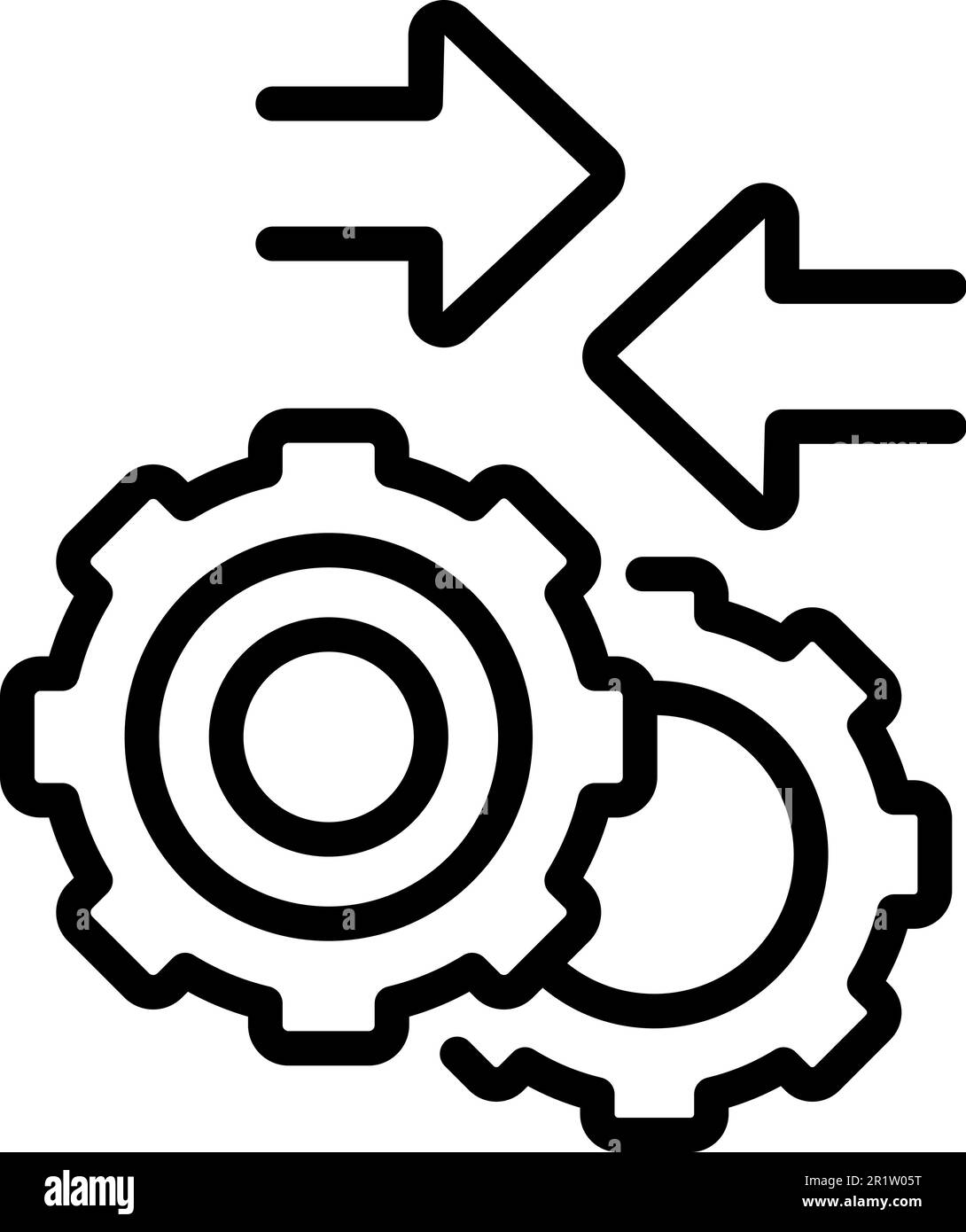 Gear system barter icon outline vector. Payment digital. Rich data ...