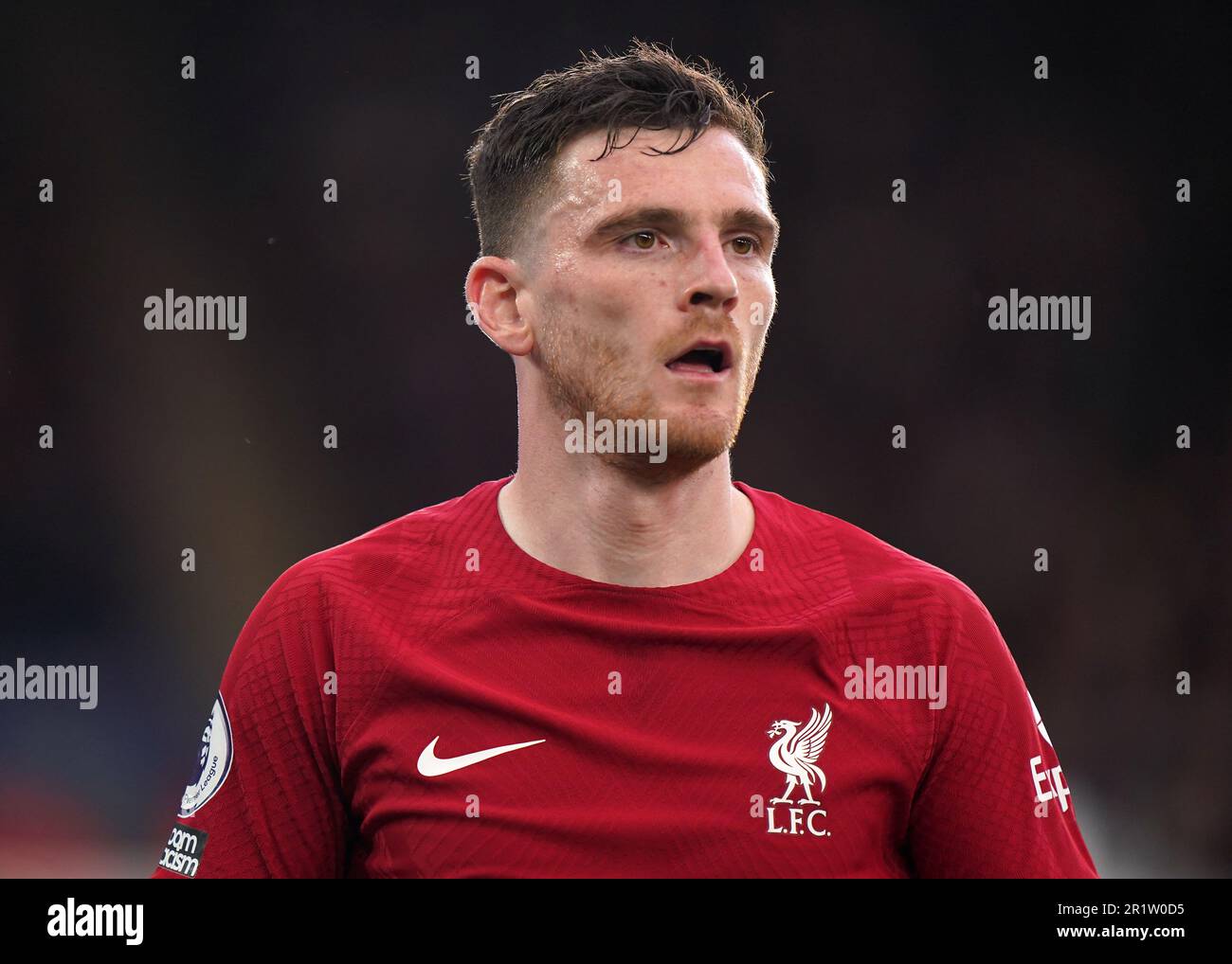 Liverpool's Andrew Robertson during the Premier League match at the ...