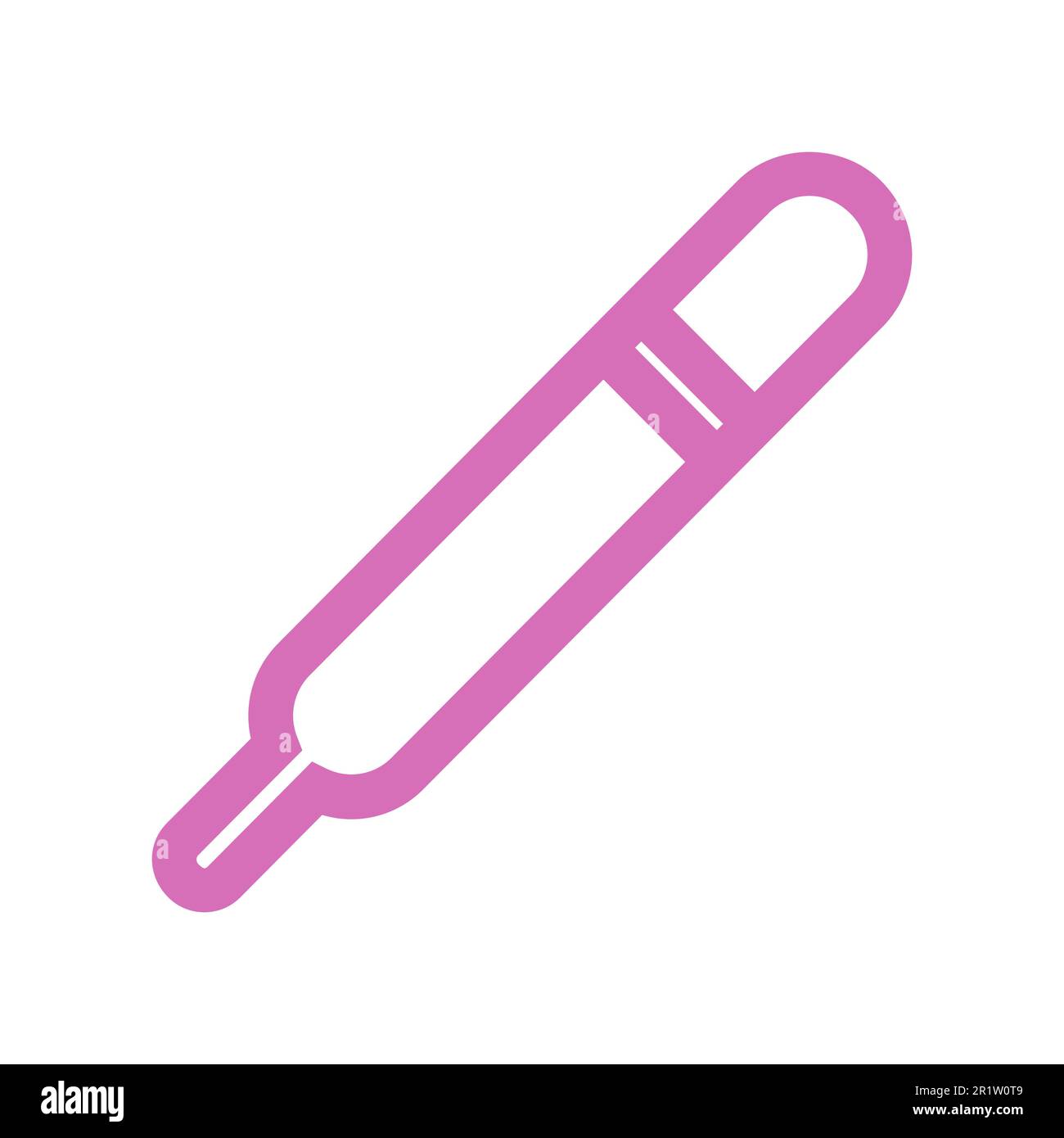 Positive pregnancy test pink linear vector icon. Medical tool ...