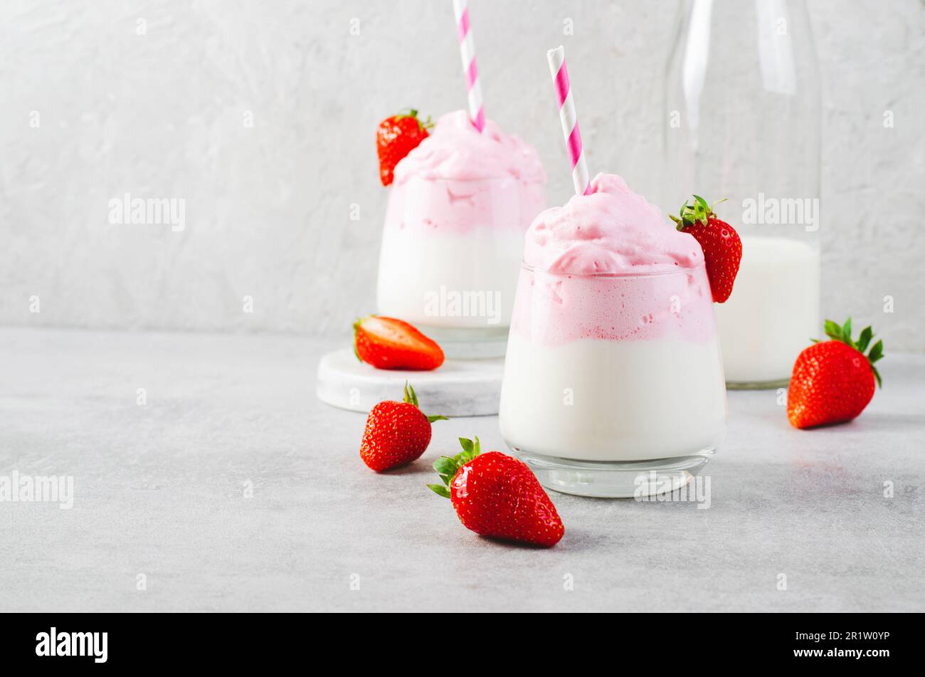 Whipped Strawberry Milk, Strawberry Milkshake, Dalgona Style Drink with ...