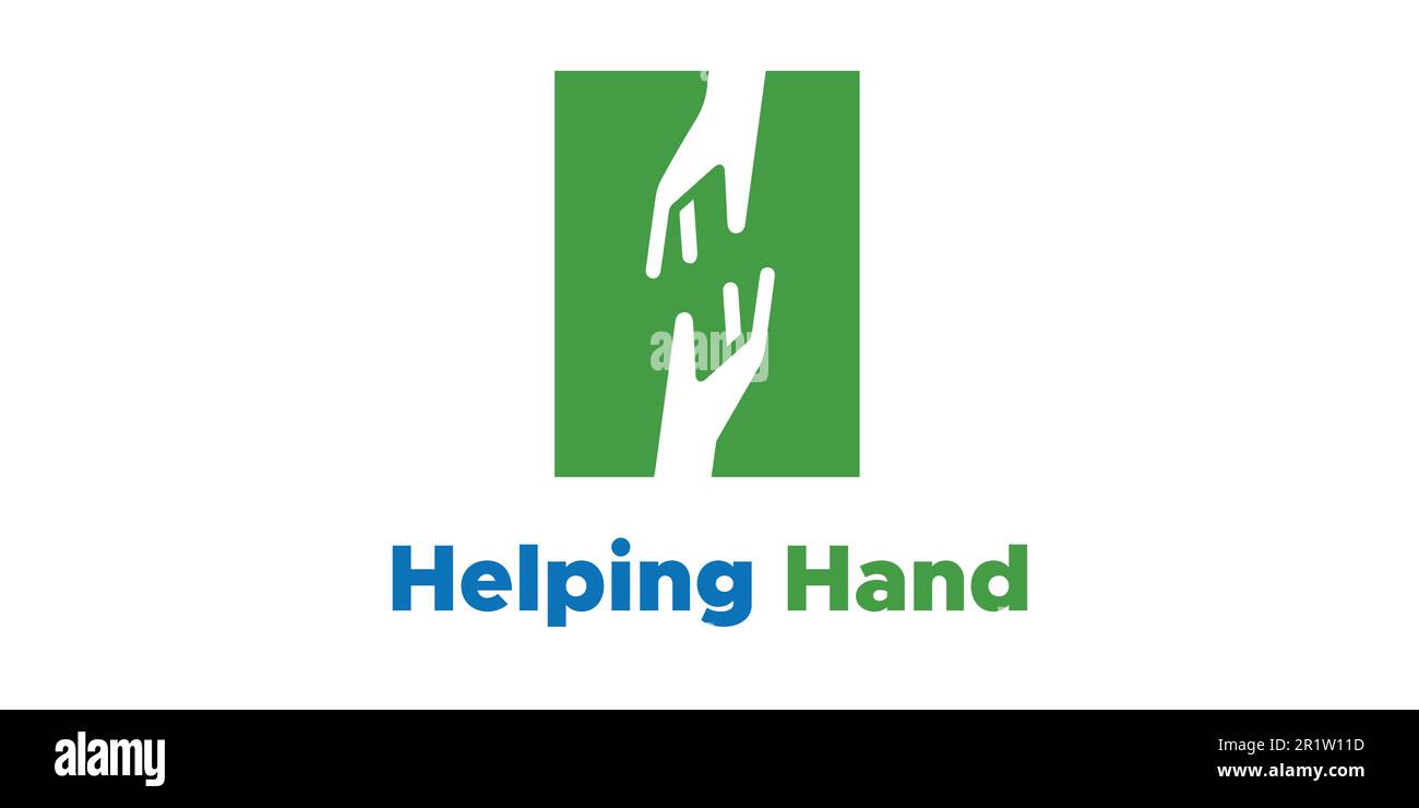 Company logo, Helping hand logo, letter mark logo of letter H represent ...