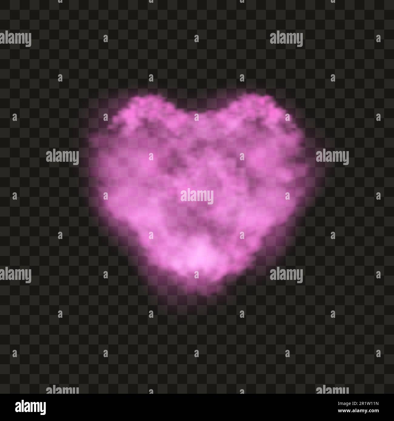 Glowing vector pink colored heart shaped steam Stock Vector Image & Art ...
