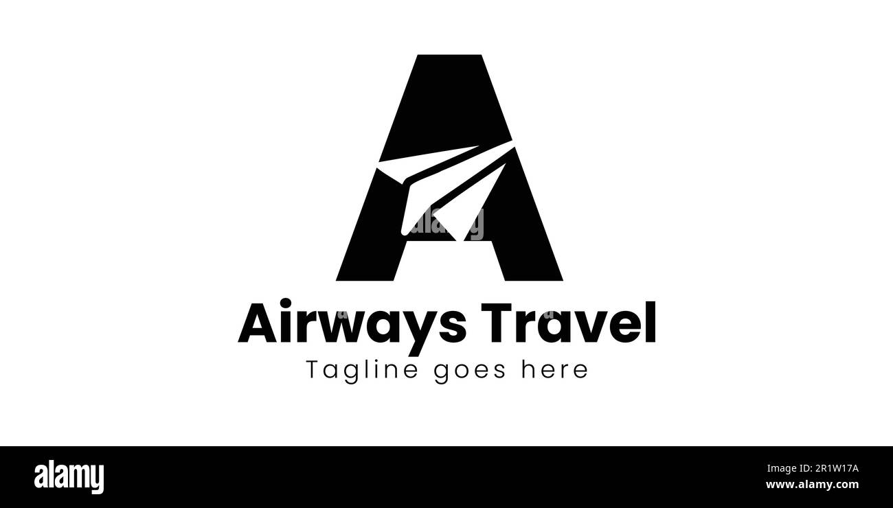 Flat Modern A Initial Travel logo designs concept vector, Design ...