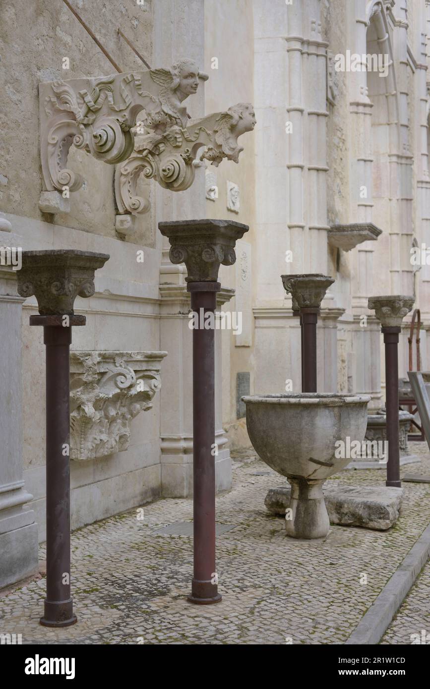 16th century capitals and 15th century baptismal font. Unknown ...