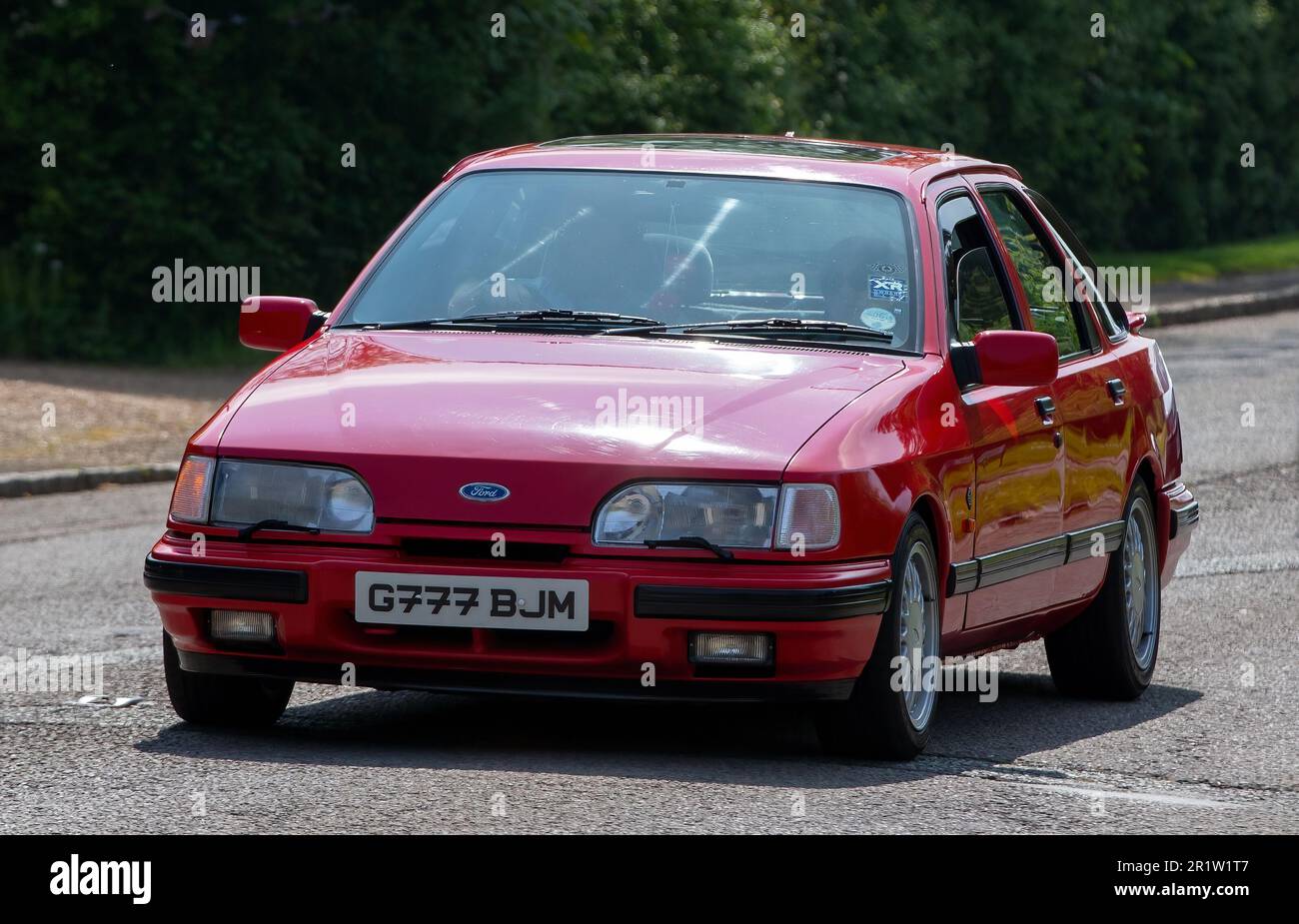 Stoke Goldington,Northants,UK - May 14th 2023. 1990 red FORD SIERRA XR ...