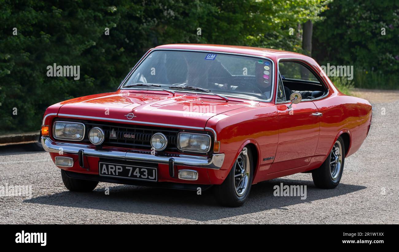 Stoke Goldington,Northants,UK - May 14th 2023. 1971 red OPEL COMMODORE ...