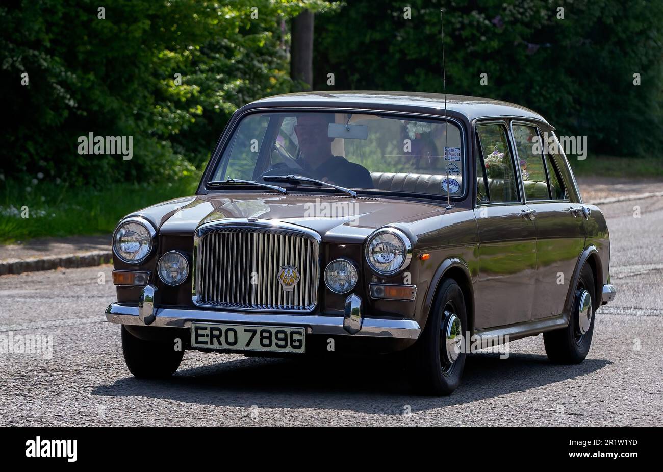 Stoke Goldington,Northants,UK - May 14th 2023. 1968 brown VANDEN PLAS ...
