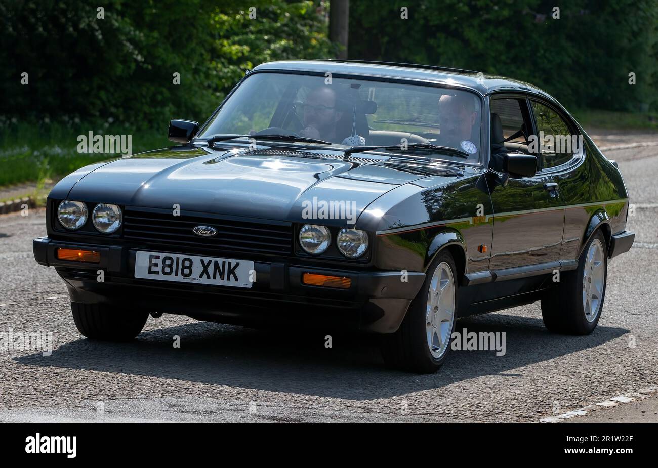 Stoke Goldington,Northants,UK - May 14th 2023. 1987 black FORD CAPRI ...