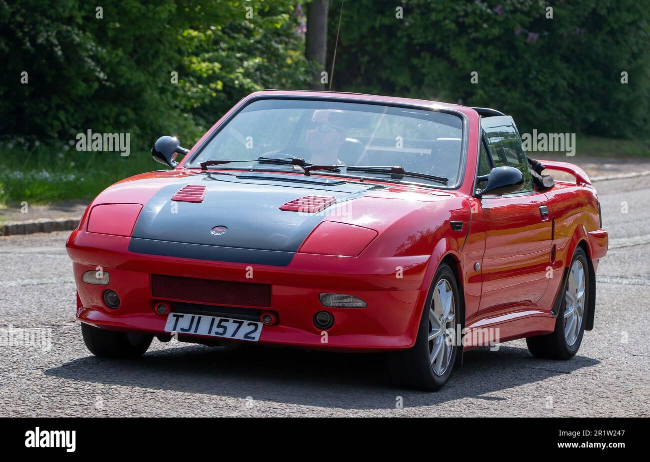 Stoke Goldington,Northants,UK - May 14th 2023. 1987 red Quantum car ...