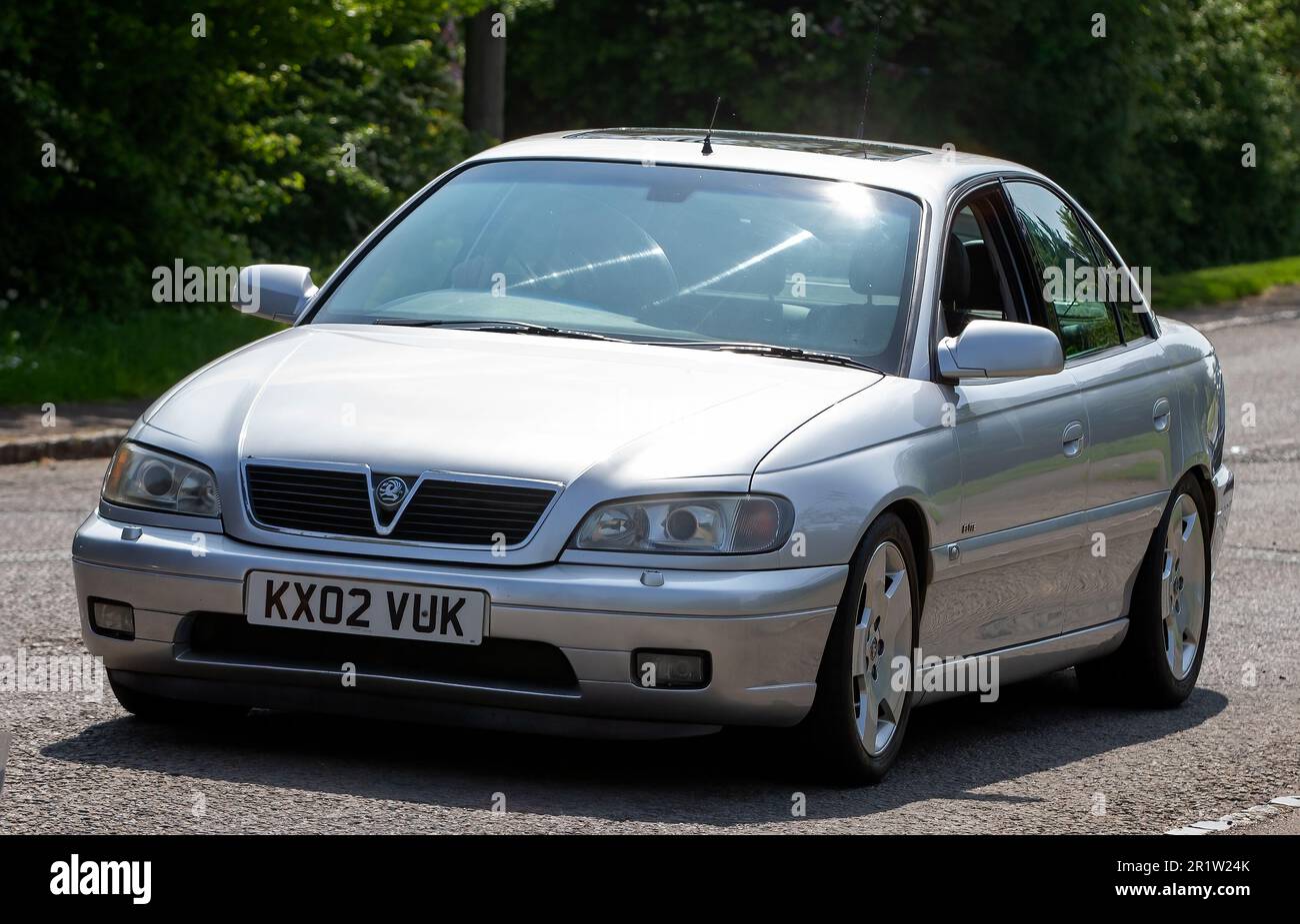 Stoke Goldington,Northants,UK - May 14th 2023. 2002 silver VAUXHALL ...