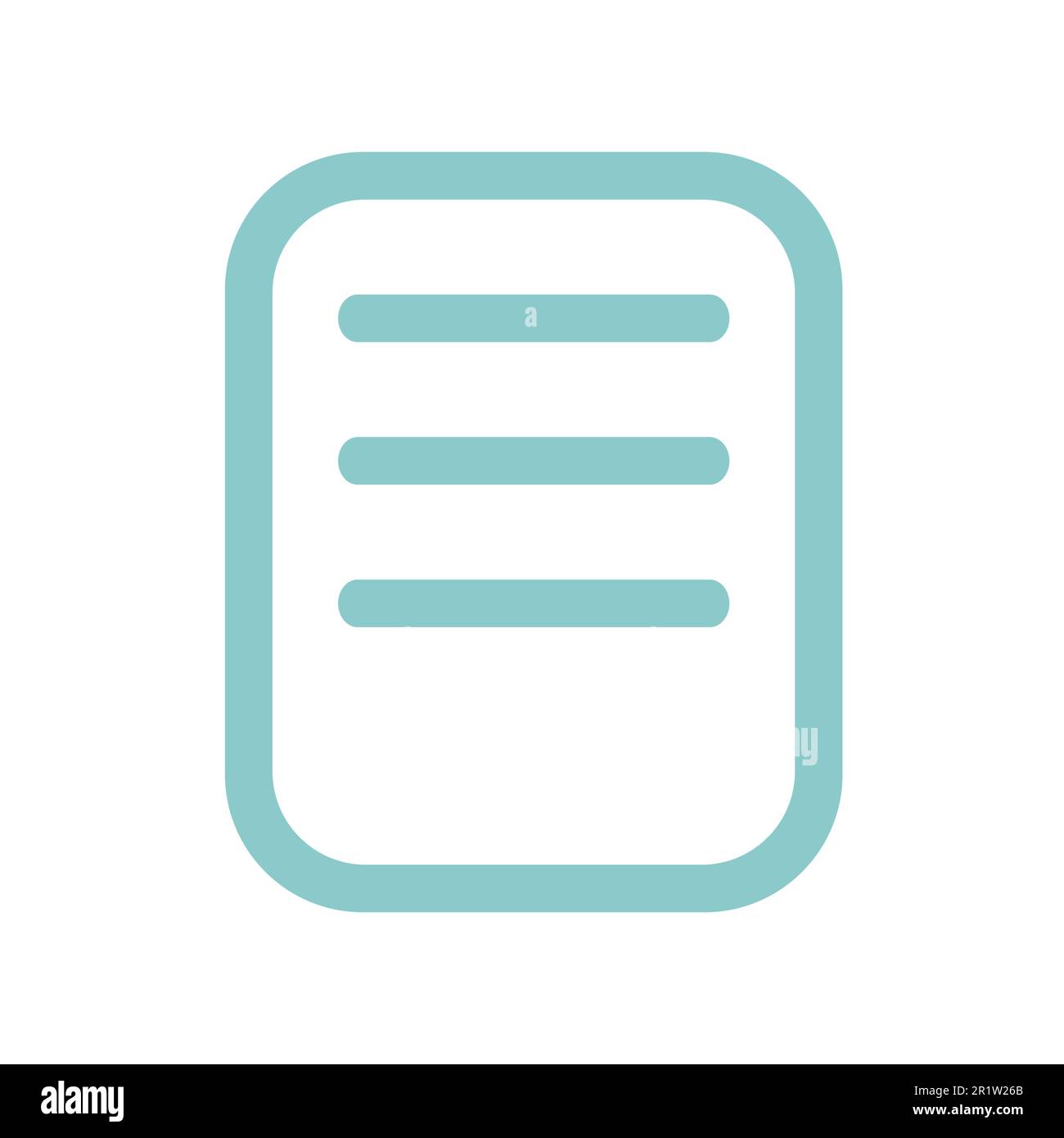 Blue document file thick line vector icon. Contract symbol isolated on ...