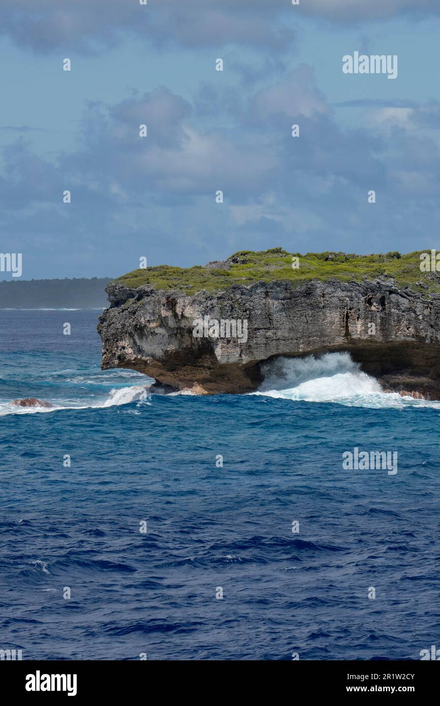 British Overseas Territory, Pitcairn Islands, Henderson Island. Rugged ...