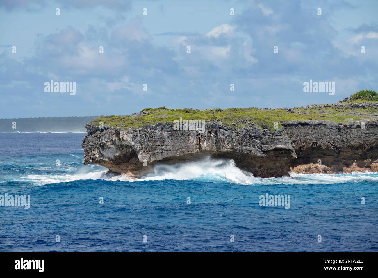 British Overseas Territory, Pitcairn Islands, Henderson Island. Rugged ...