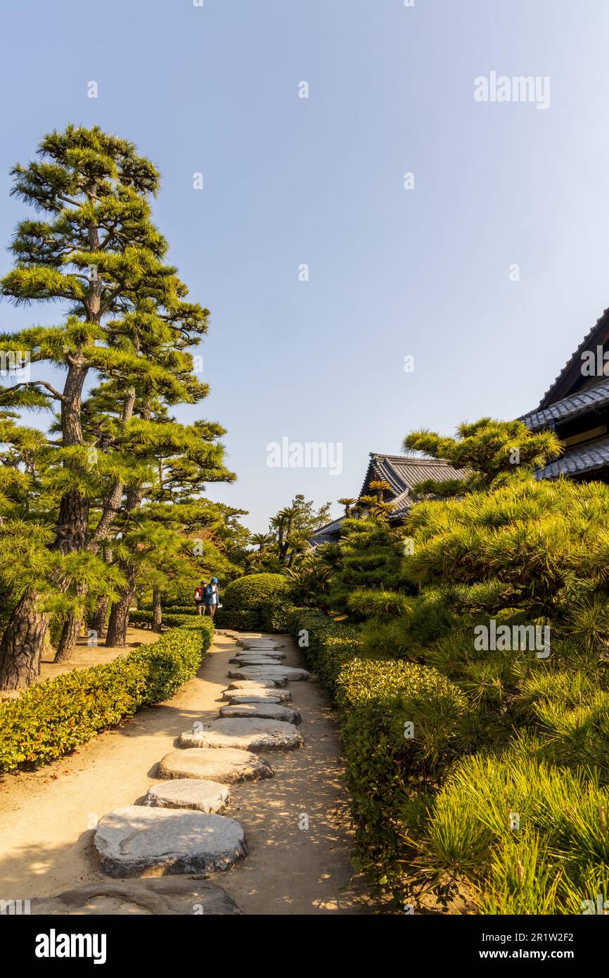 Tamamo Park, or Takamatsu Castle Park in Takamatsu City, Kagawa ...