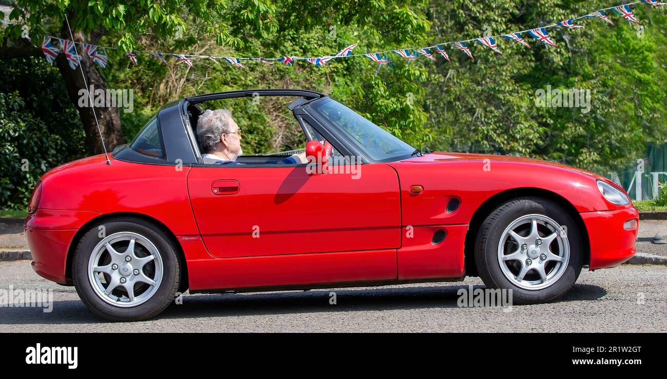 Stoke Goldington,Northants,UK - May 14th 2023. 1994 red SUZUKI ...