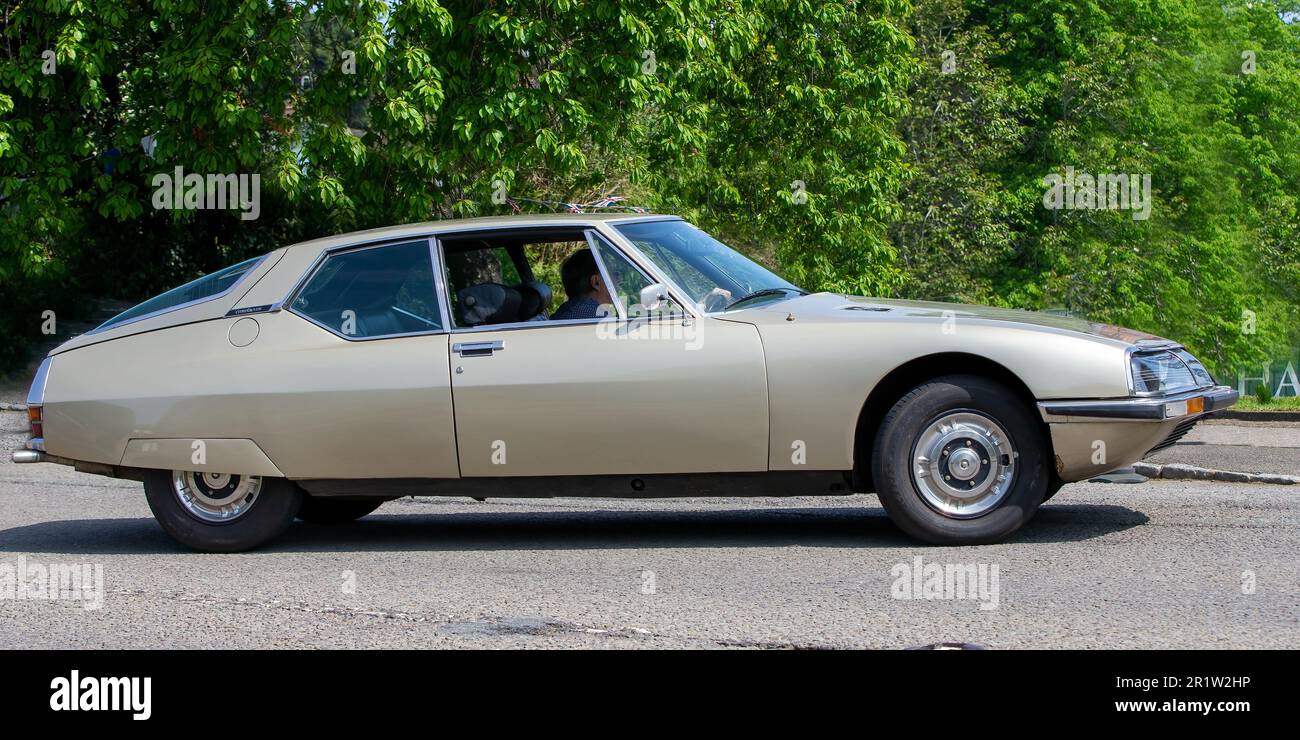 Stoke Goldington,Northants,UK - May 14th 2023. 1973 Citroen SM classic ...