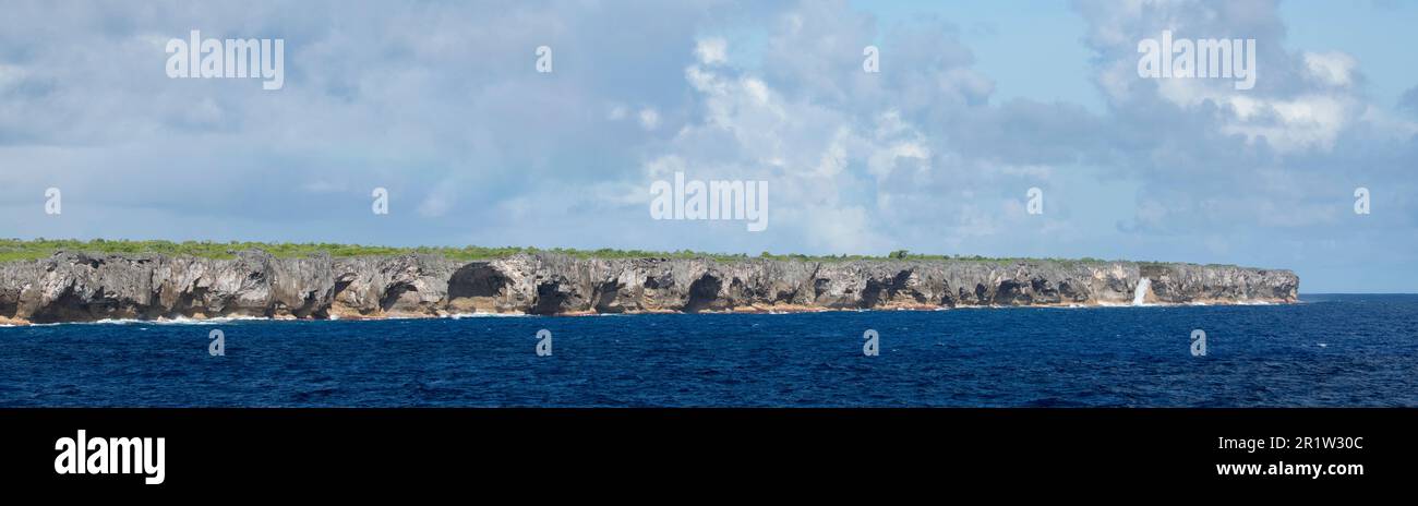 British Overseas Territory, Pitcairn Islands, Henderson Island. Rugged ...