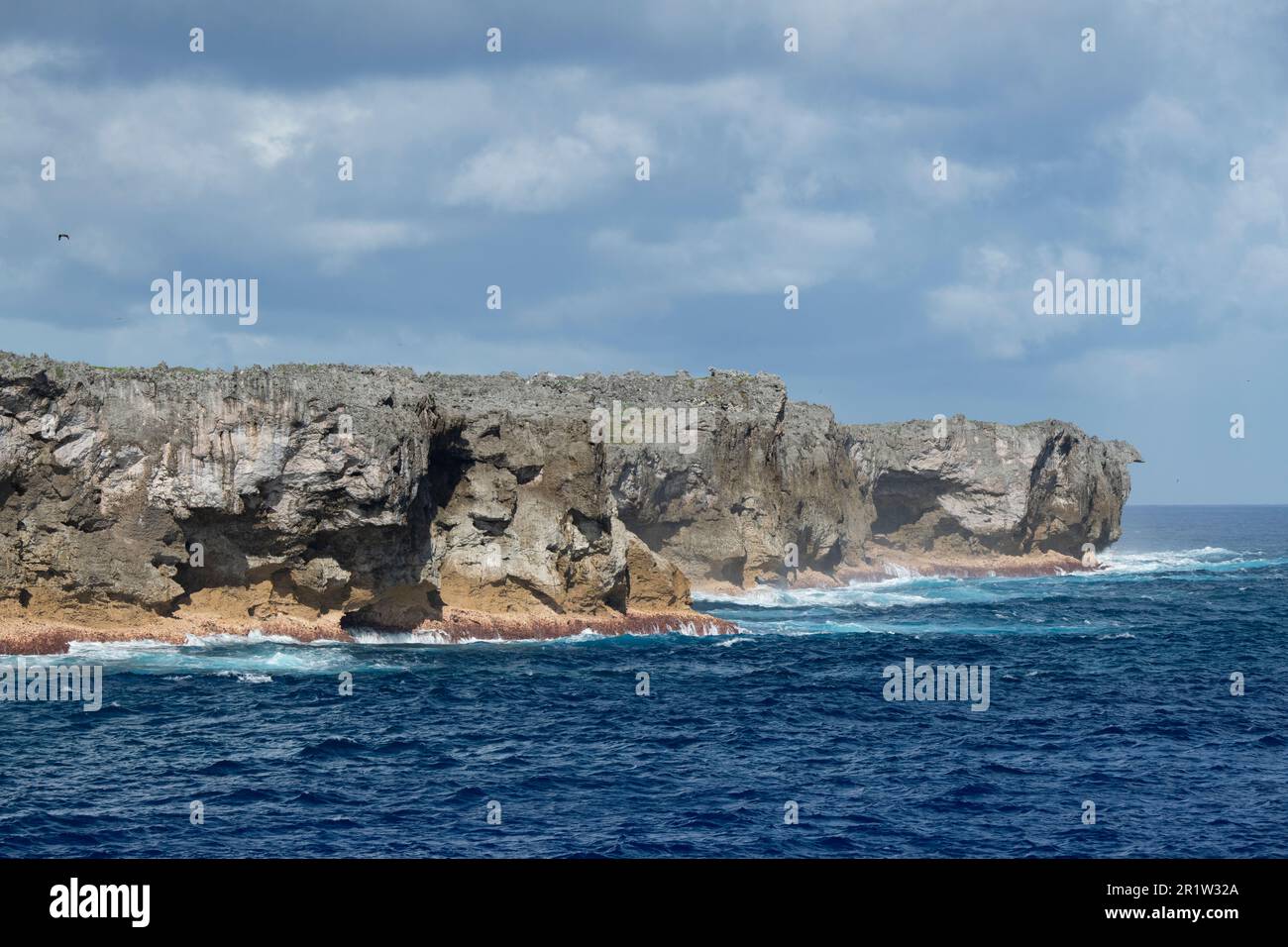 British Overseas Territory, Pitcairn Islands, Henderson Island. Rugged ...