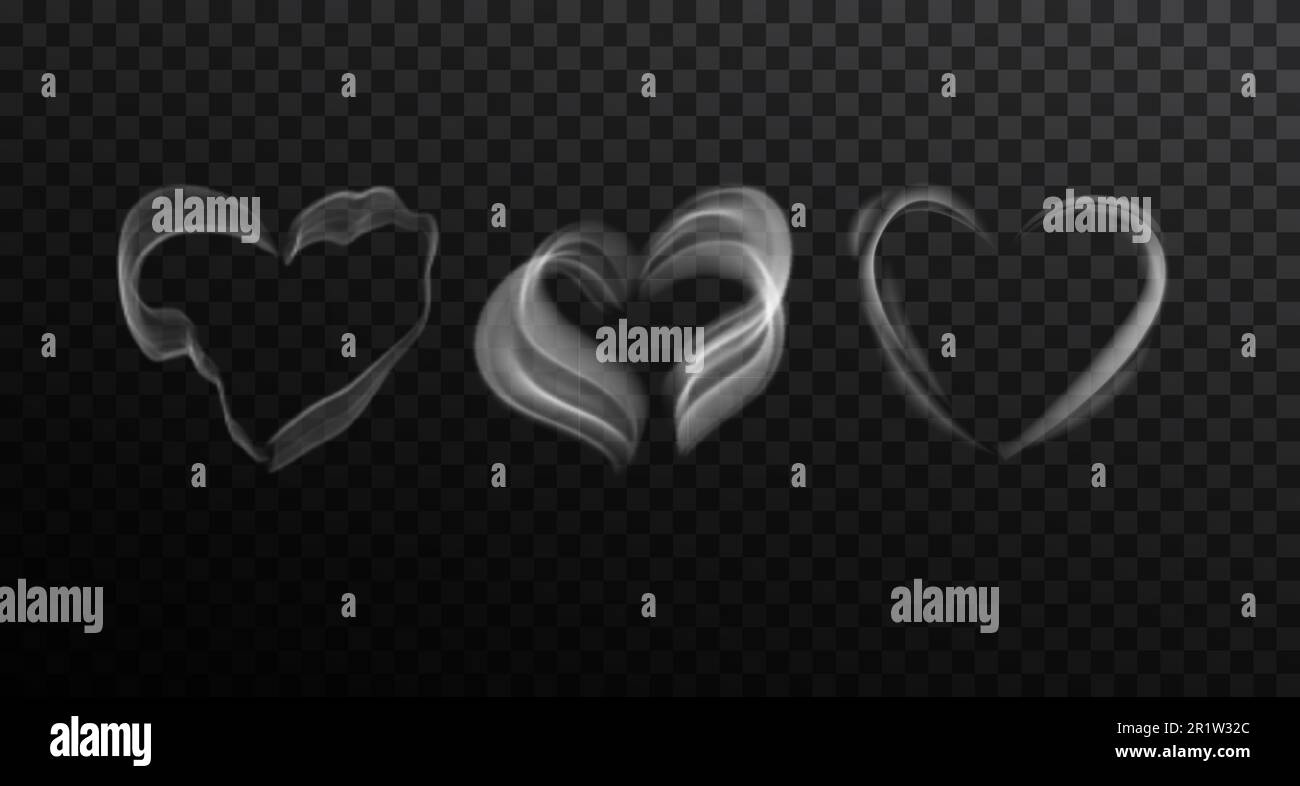 White heart shaped smoke effect. Vector illustration Stock Vector Image ...